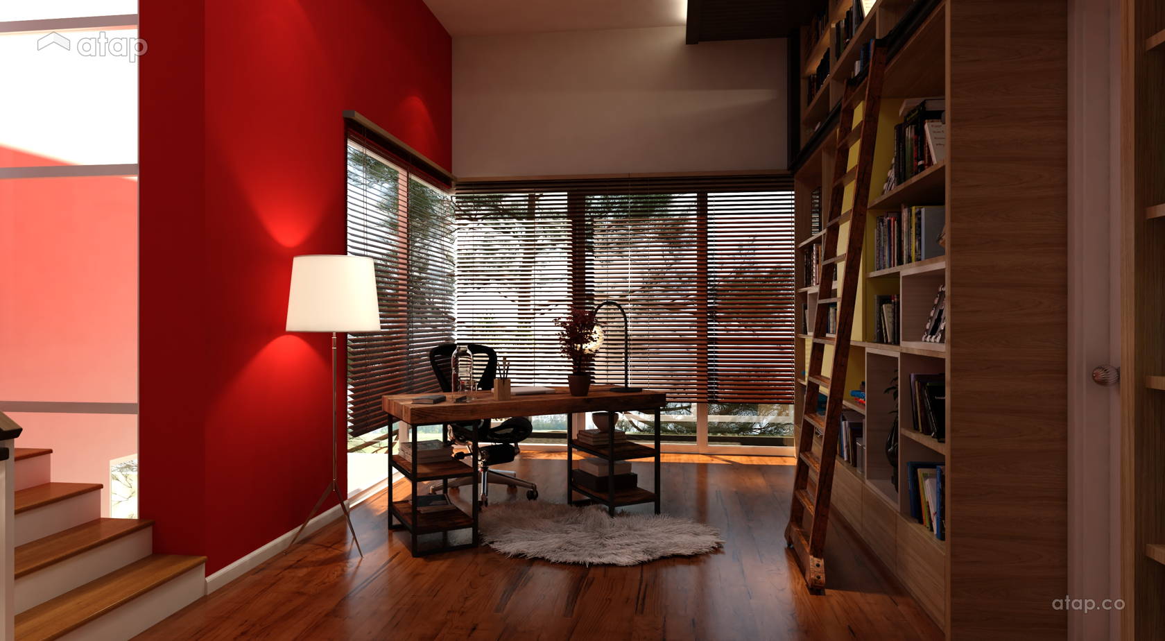 Asian Contemporary Study Room bungalow design ideas & photos Malaysia ...