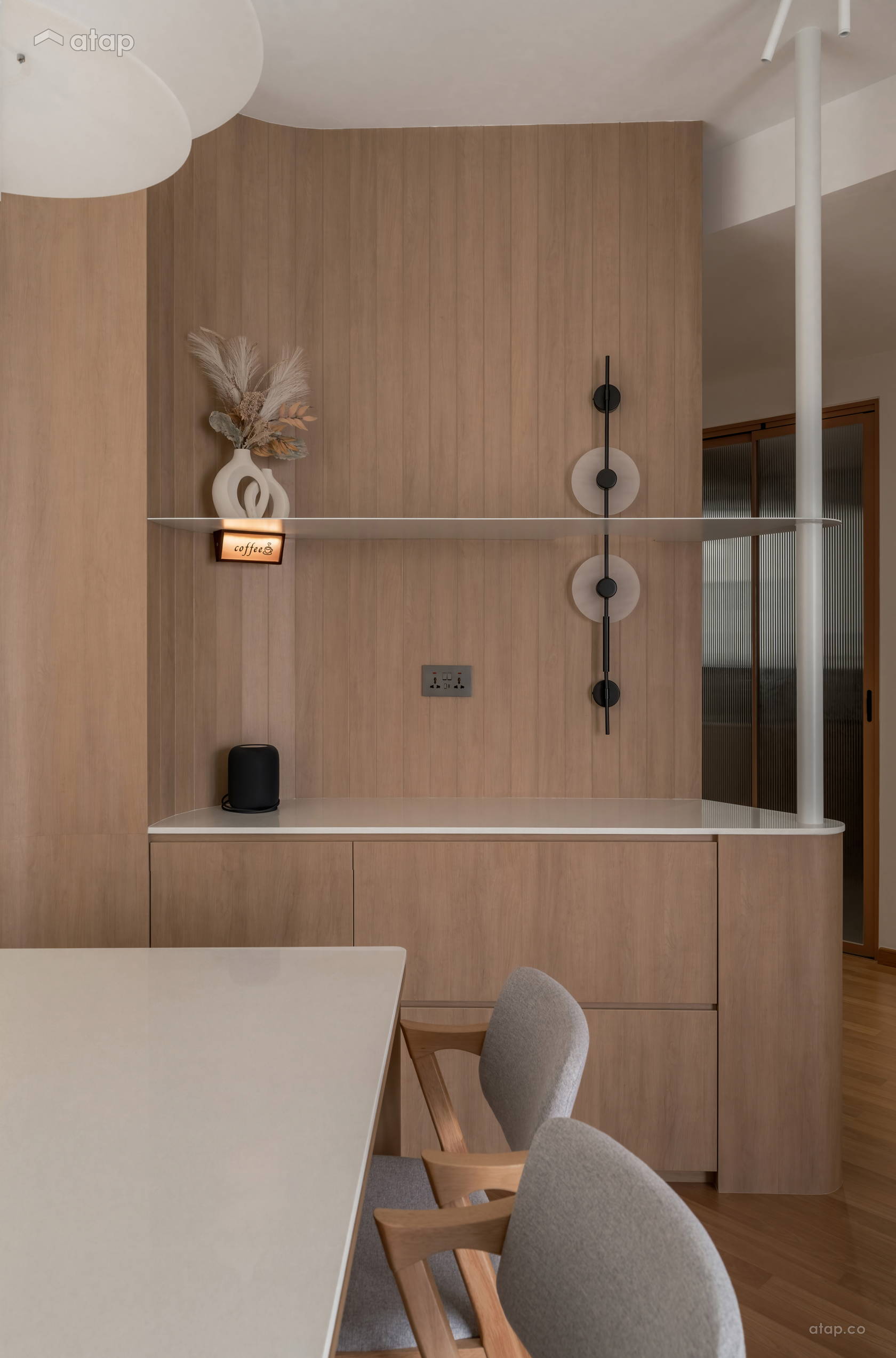 Modern Zen Dining Room Kitchen condominium design ideas & photos ...
