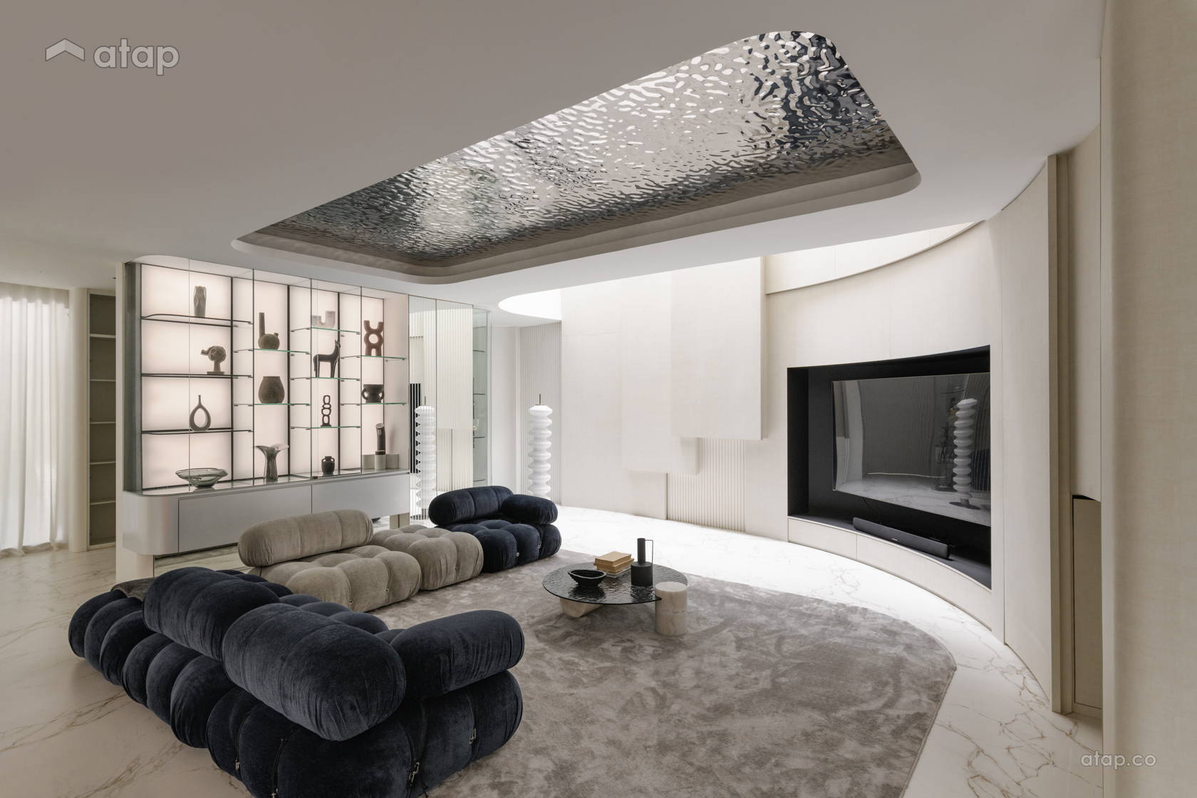 Modern Living Room semi-detached design ideas & photos Malaysia | Atap.co