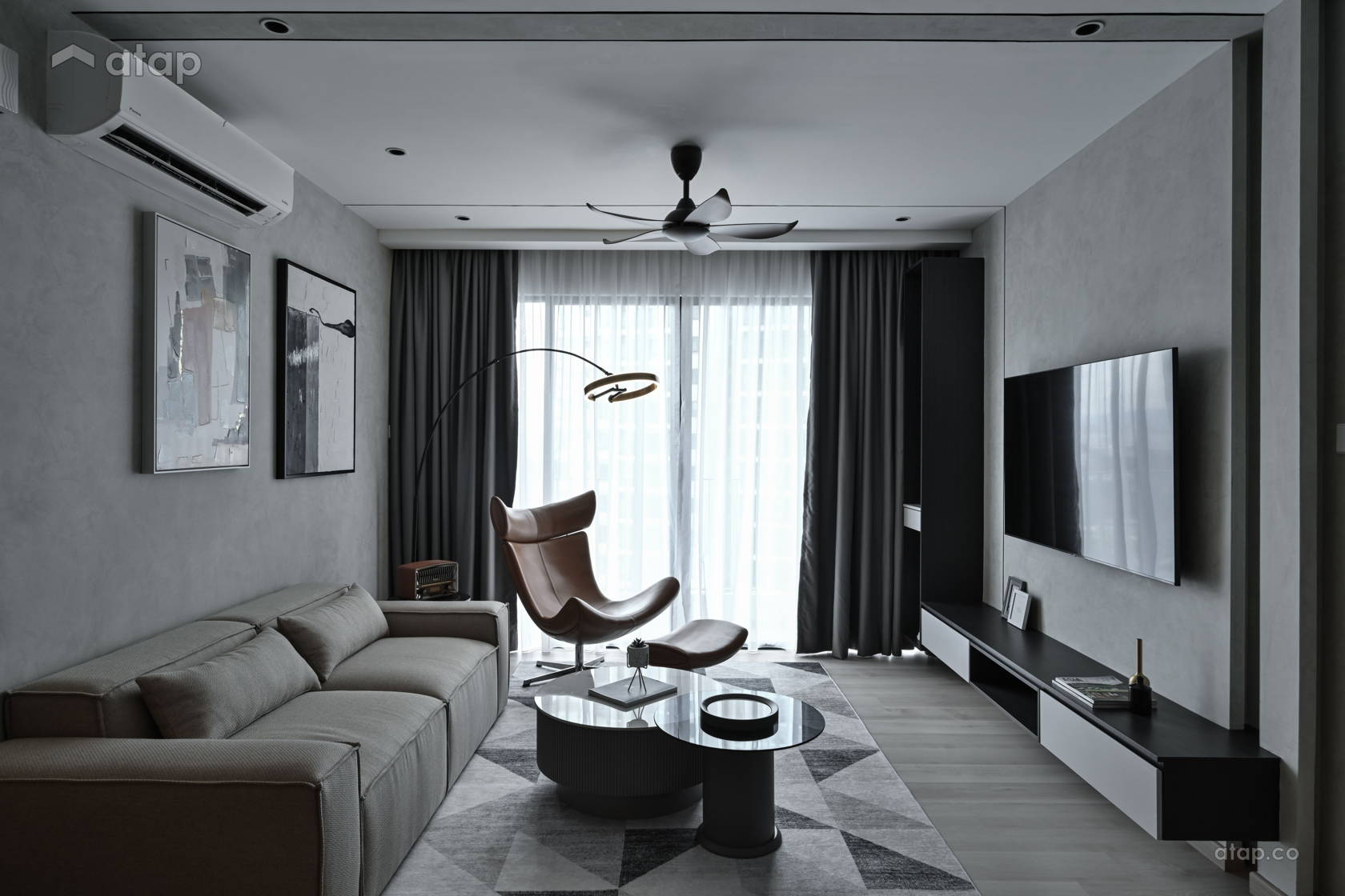 Minimalistic Modern Family Room Living Room condominium design ideas ...