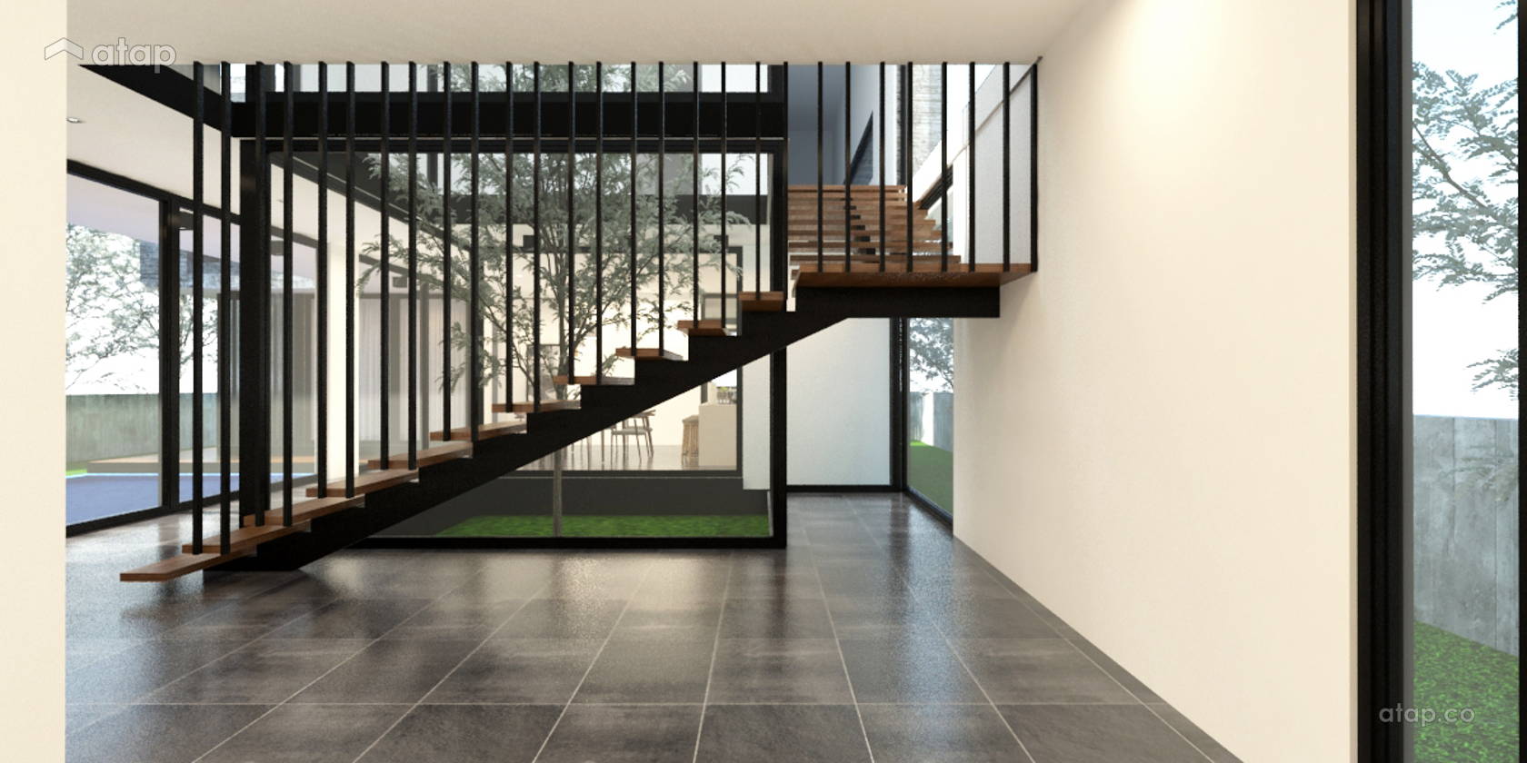 Industrial Minimalistic Foyer bungalow design ideas & photos Malaysia ...