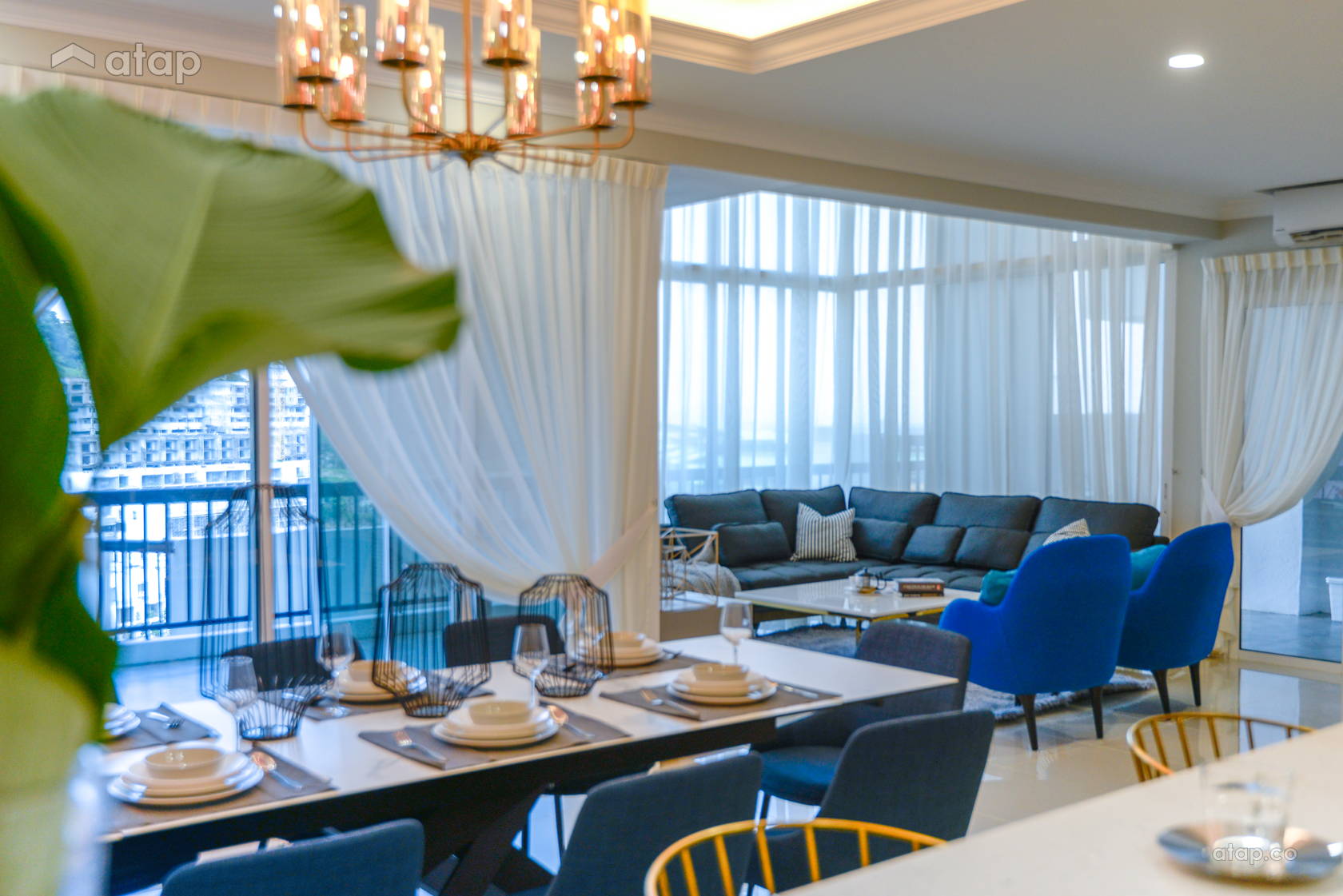 Classic Modern Dining Room Living Room condominium design ideas ...