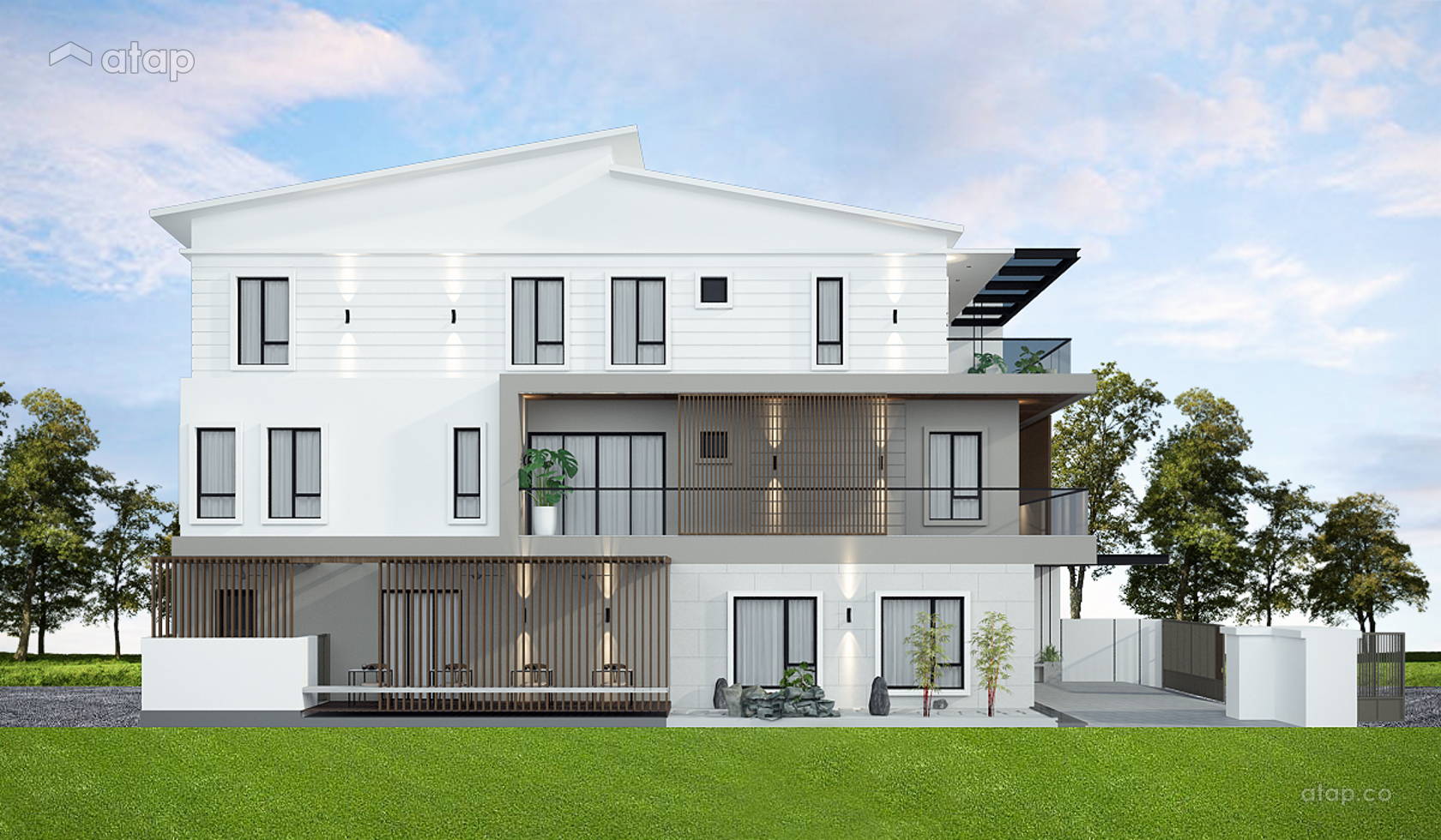 Contemporary Modern Exterior semi-detached design ideas & photos ...