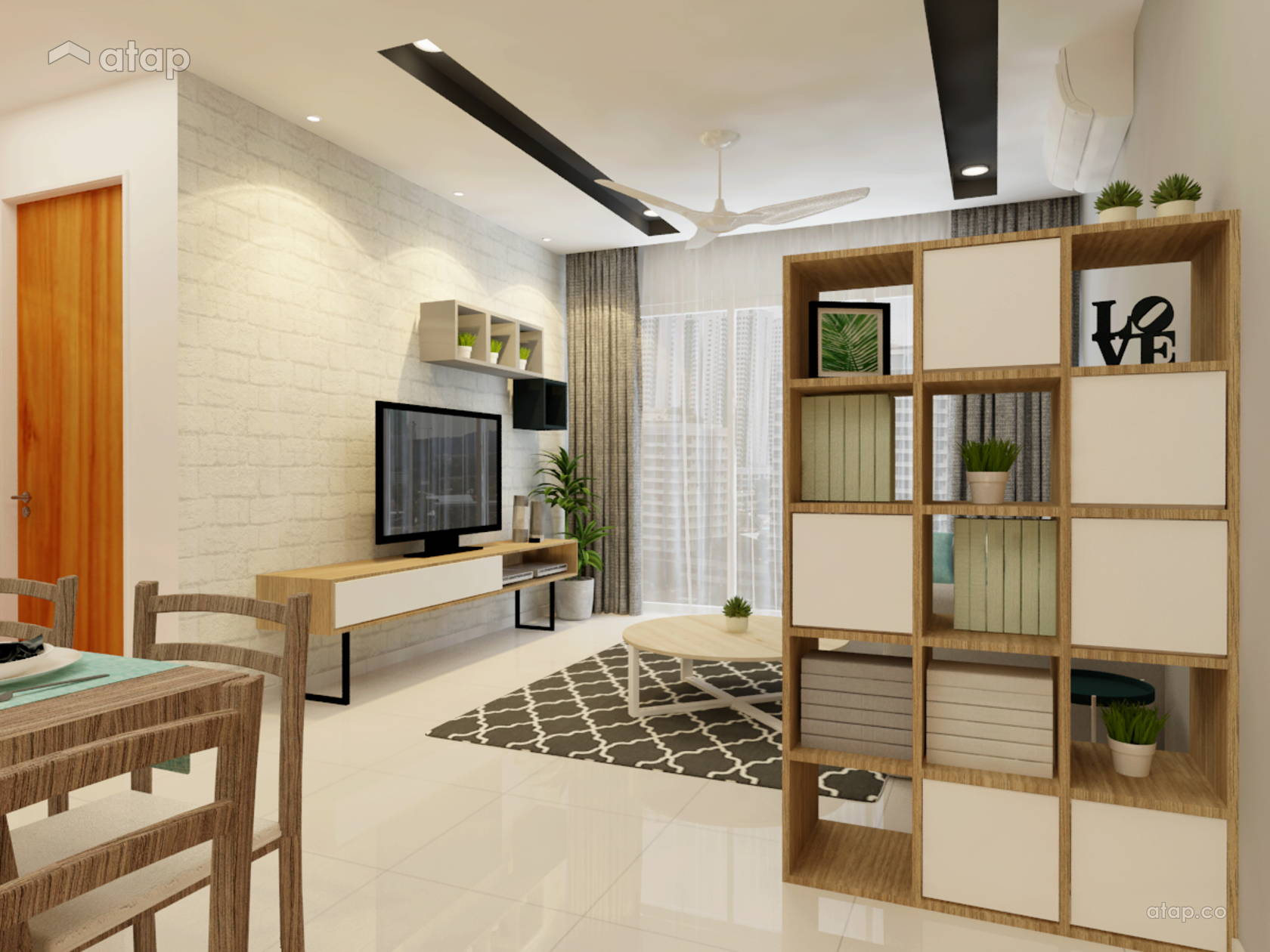 Asian Modern Living Room condominium design ideas & photos Malaysia ...