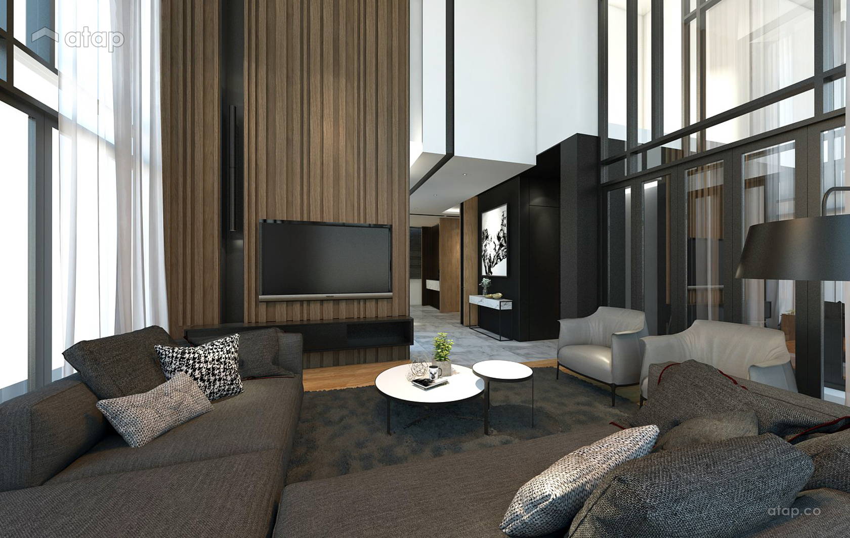 Contemporary Foyer Living Room bungalow design ideas & photos Malaysia ... Contemporary Foyer Living Room bungalow design ideas & photos Malaysia ...