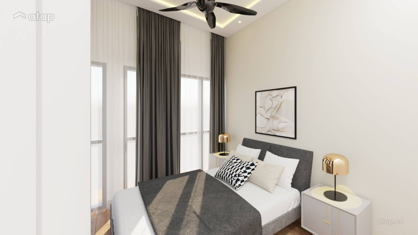 Minimalistic Scandinavian Bedroom condominium design ideas & photos ...