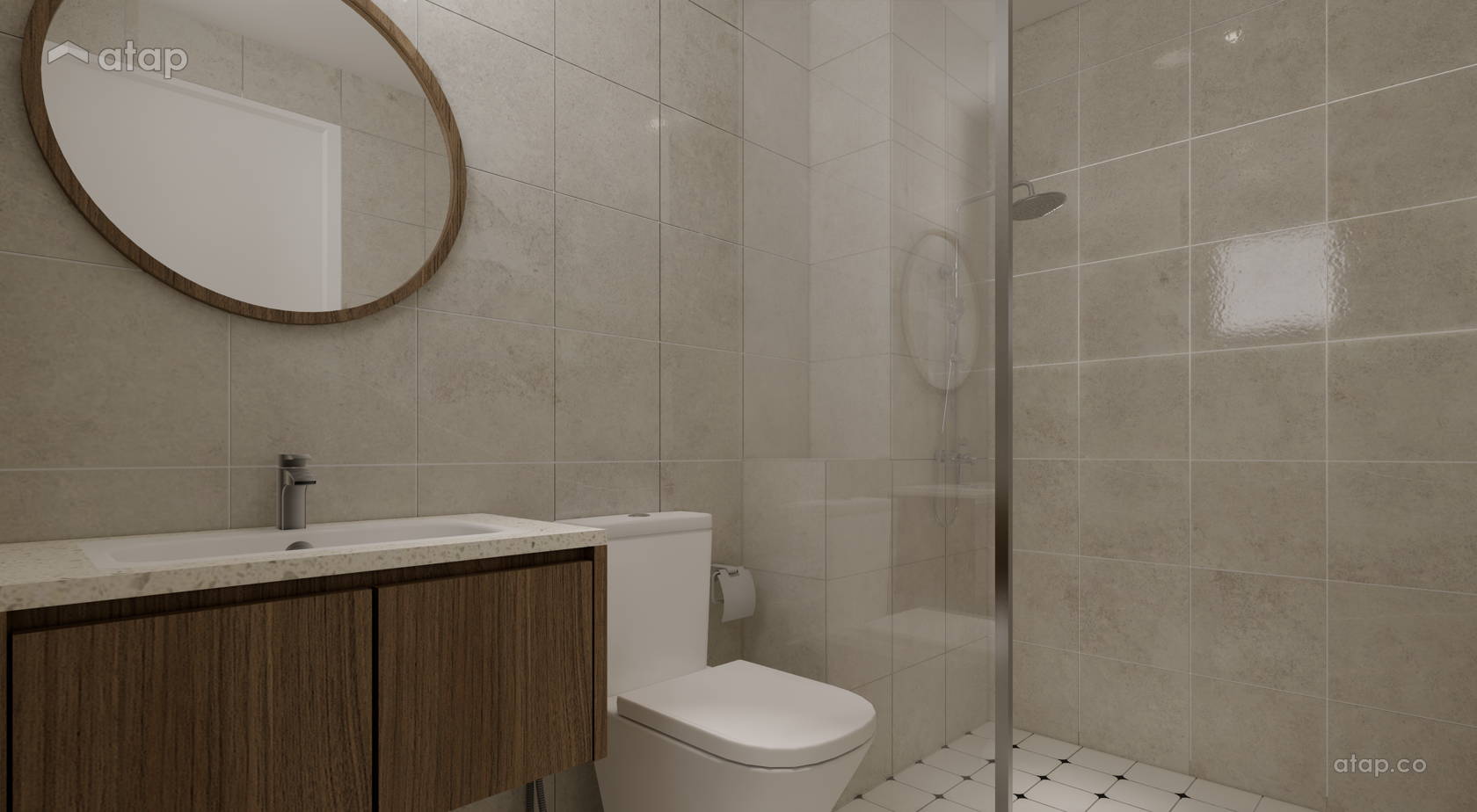 Zen Bathroom condominium design ideas & photos Malaysia | Atap.co