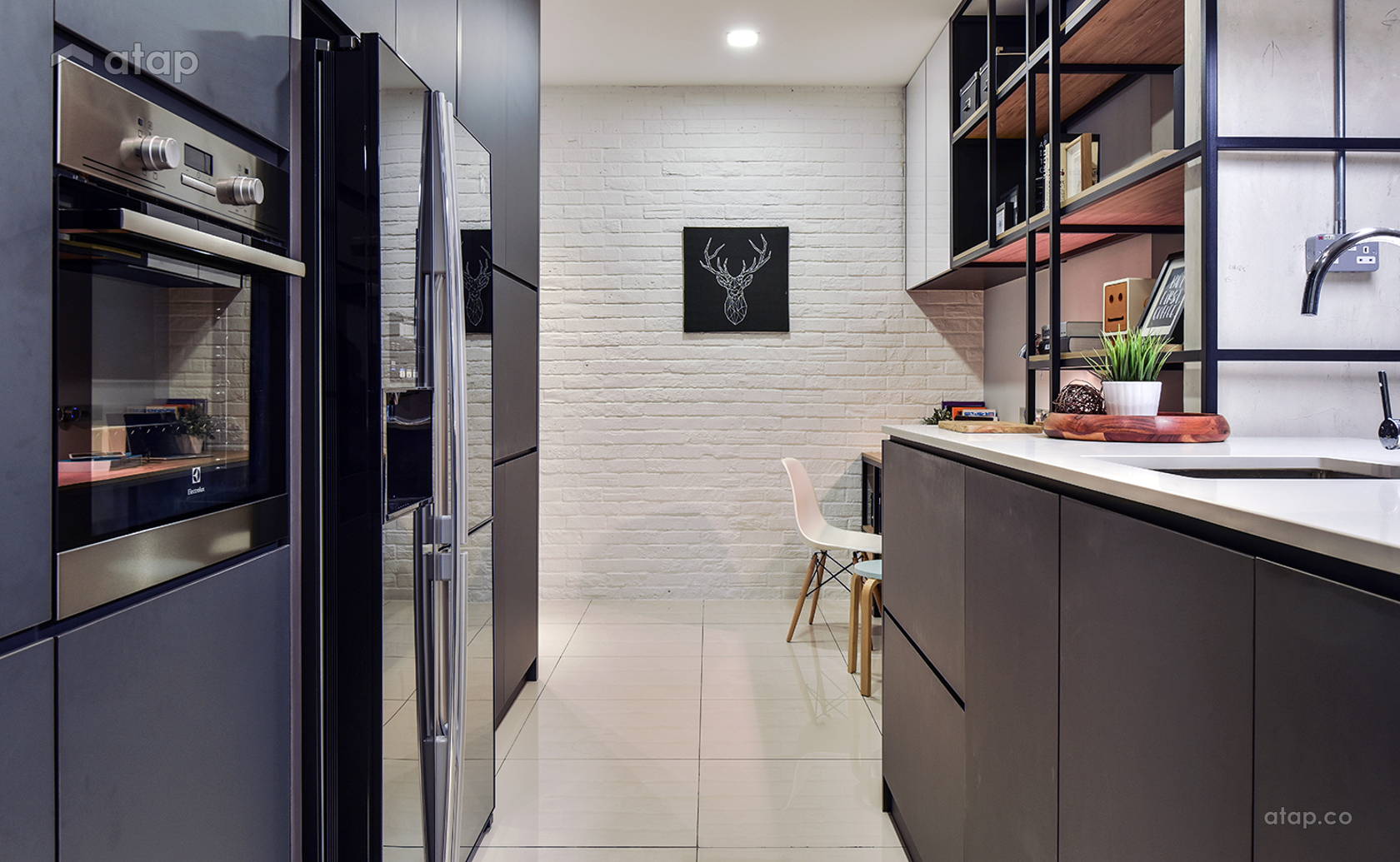 Contemporary Scandinavian Kitchen Study Room terrace design ideas ...