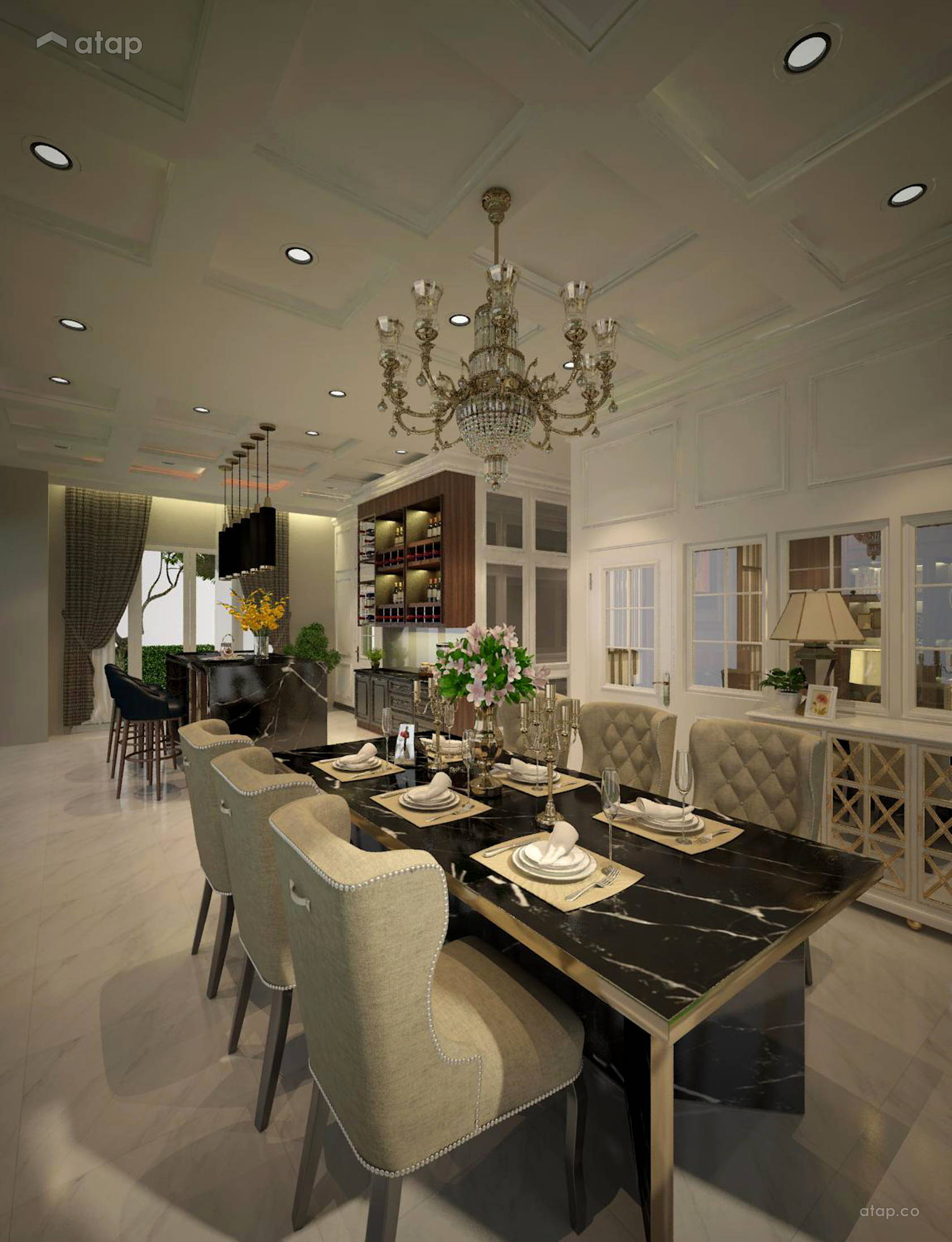 Dining Room Modern Bungalow House