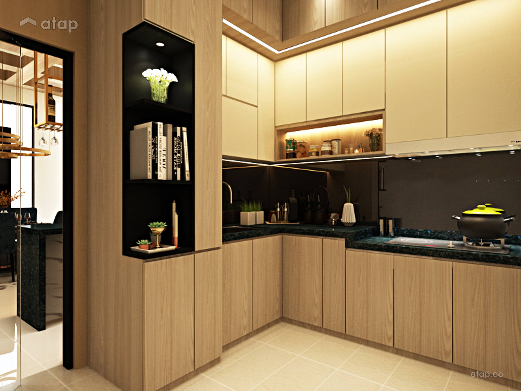 Classic Scandinavian Kitchen terrace design ideas & photos Malaysia ...