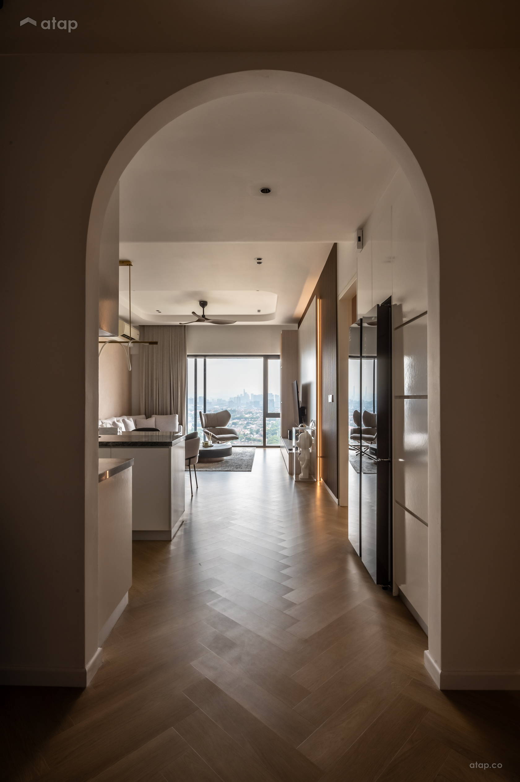 Minimalistic Modern Foyer Kitchen condominium design ideas & photos ...