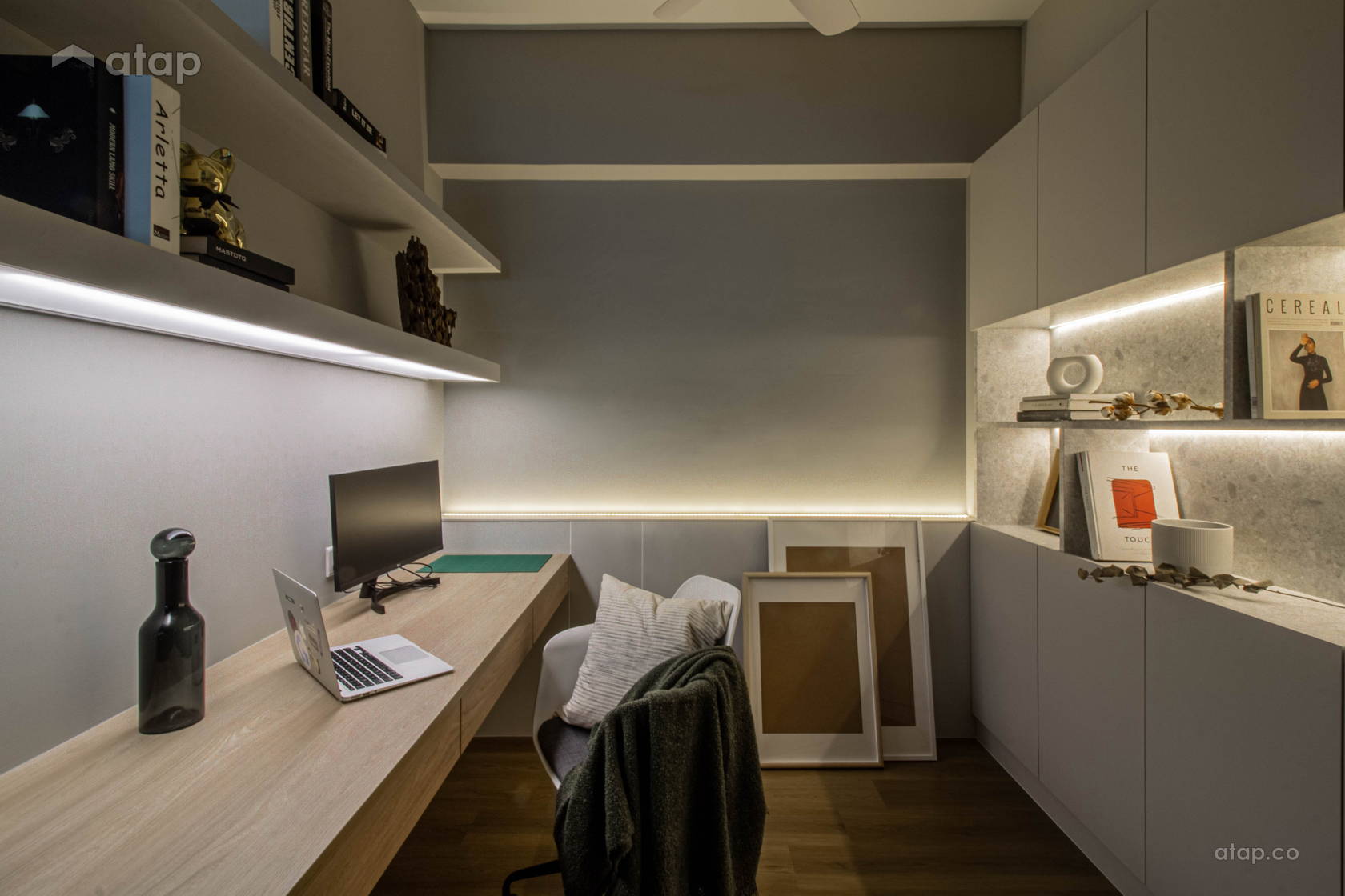 Minimalistic Scandinavian Study Room condominium design ideas & photos ...