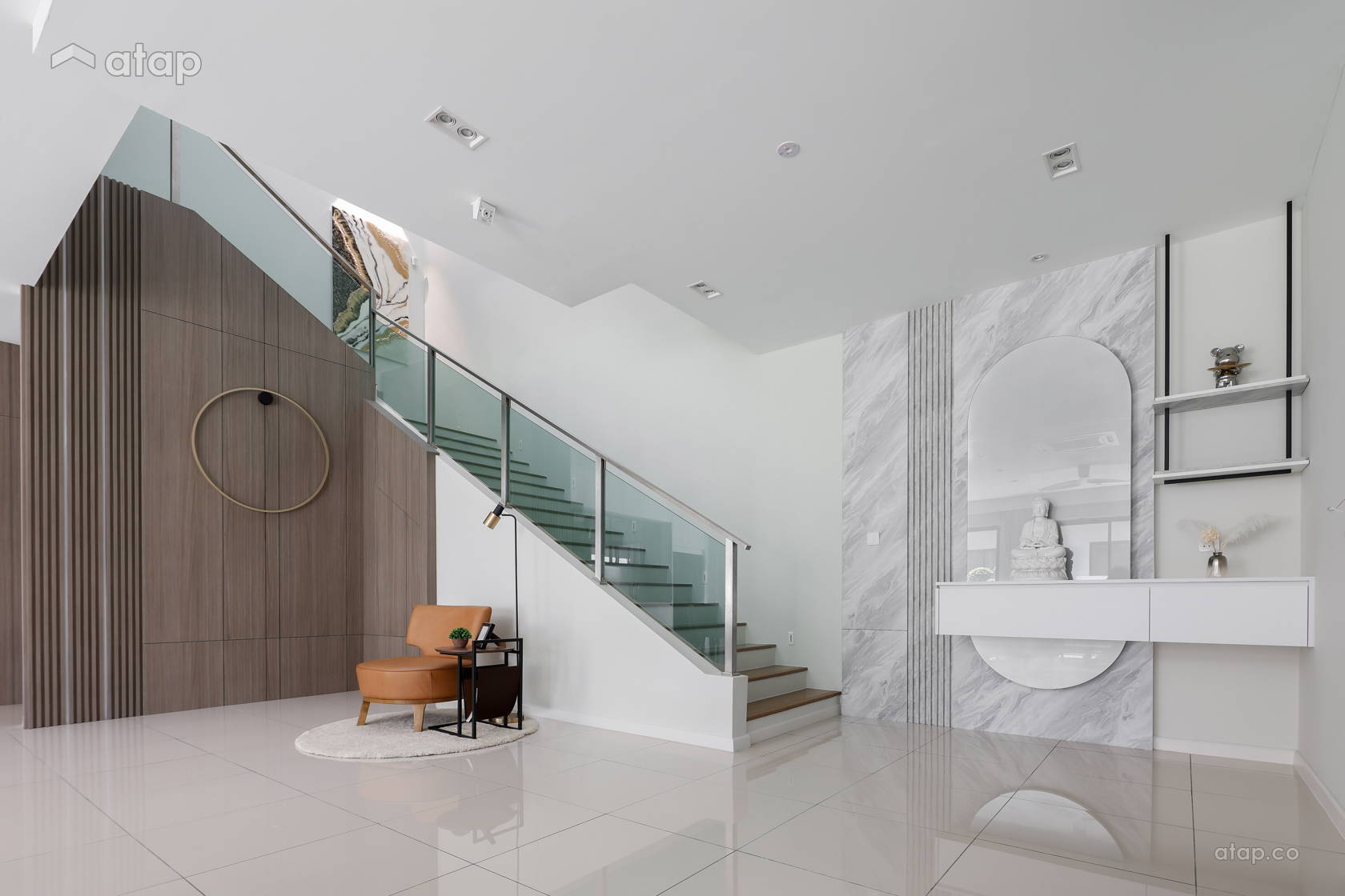 Asian Zen Living Room semi-detached design ideas & photos Malaysia ...