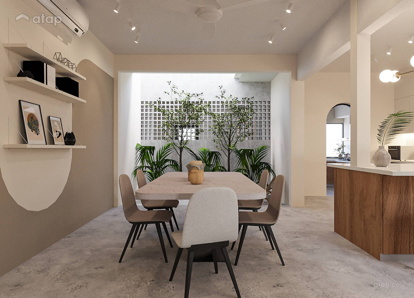 Asian Rustic Dining Room terrace design ideas & photos Malaysia | Atap.co