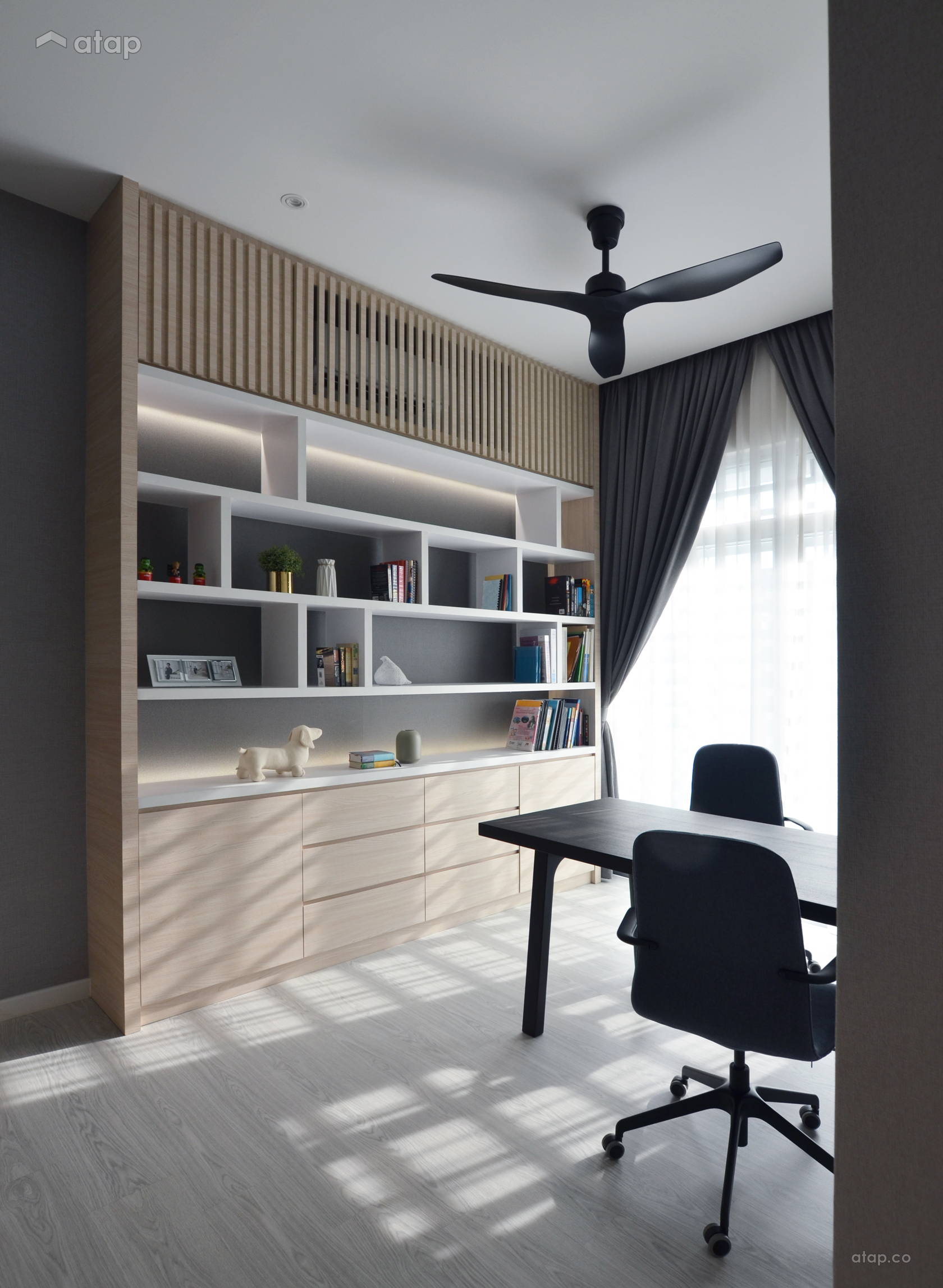 Minimalistic Study Room terrace design ideas & photos Malaysia | Atap.co