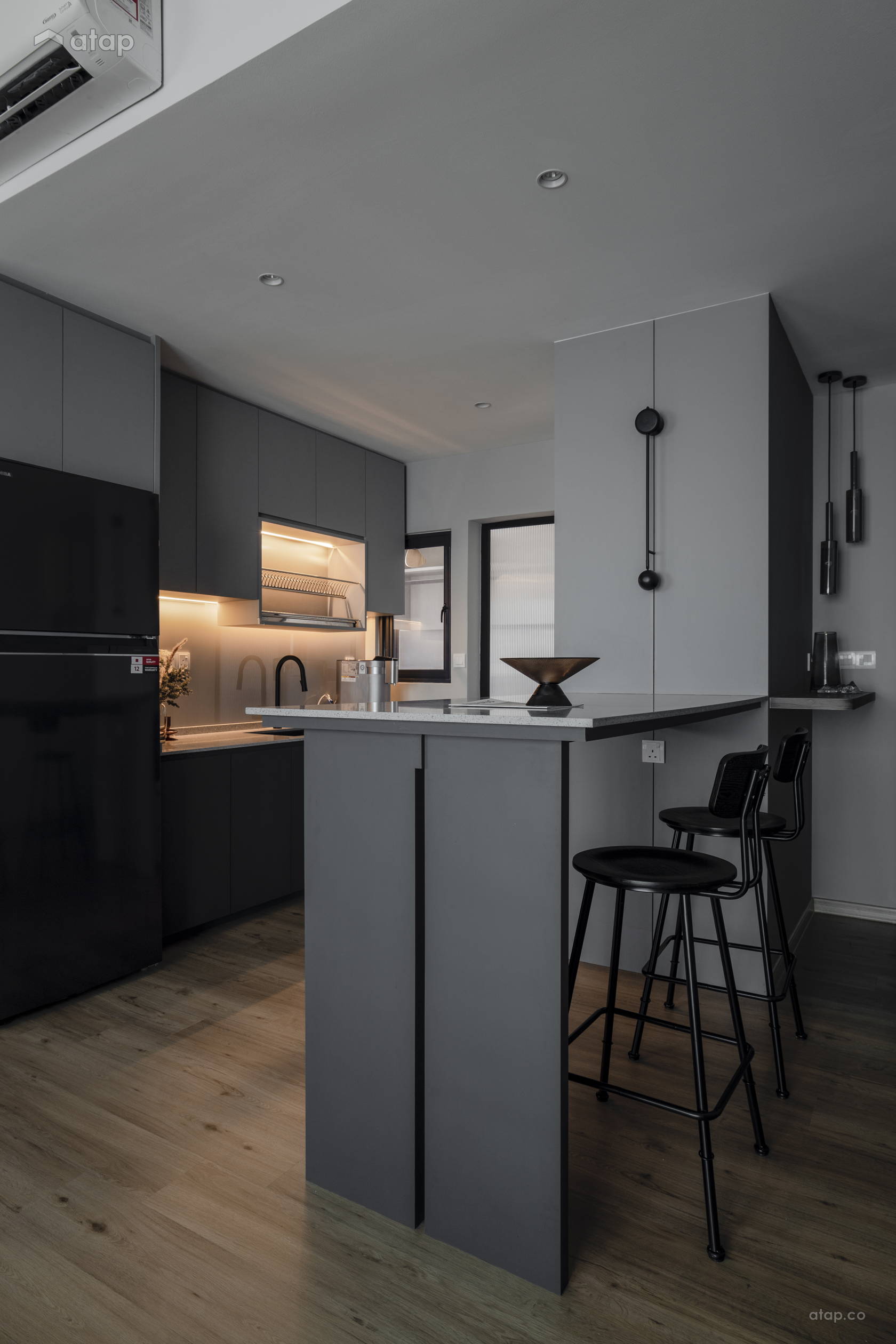 Contemporary Modern Foyer Kitchen condominium design ideas & photos ...