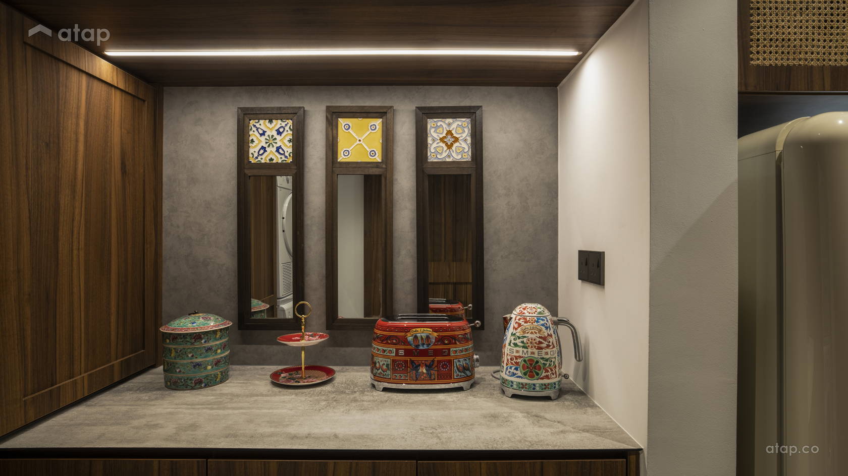 Asian Rustic Kitchen condominium design ideas & photos Malaysia | Atap.co