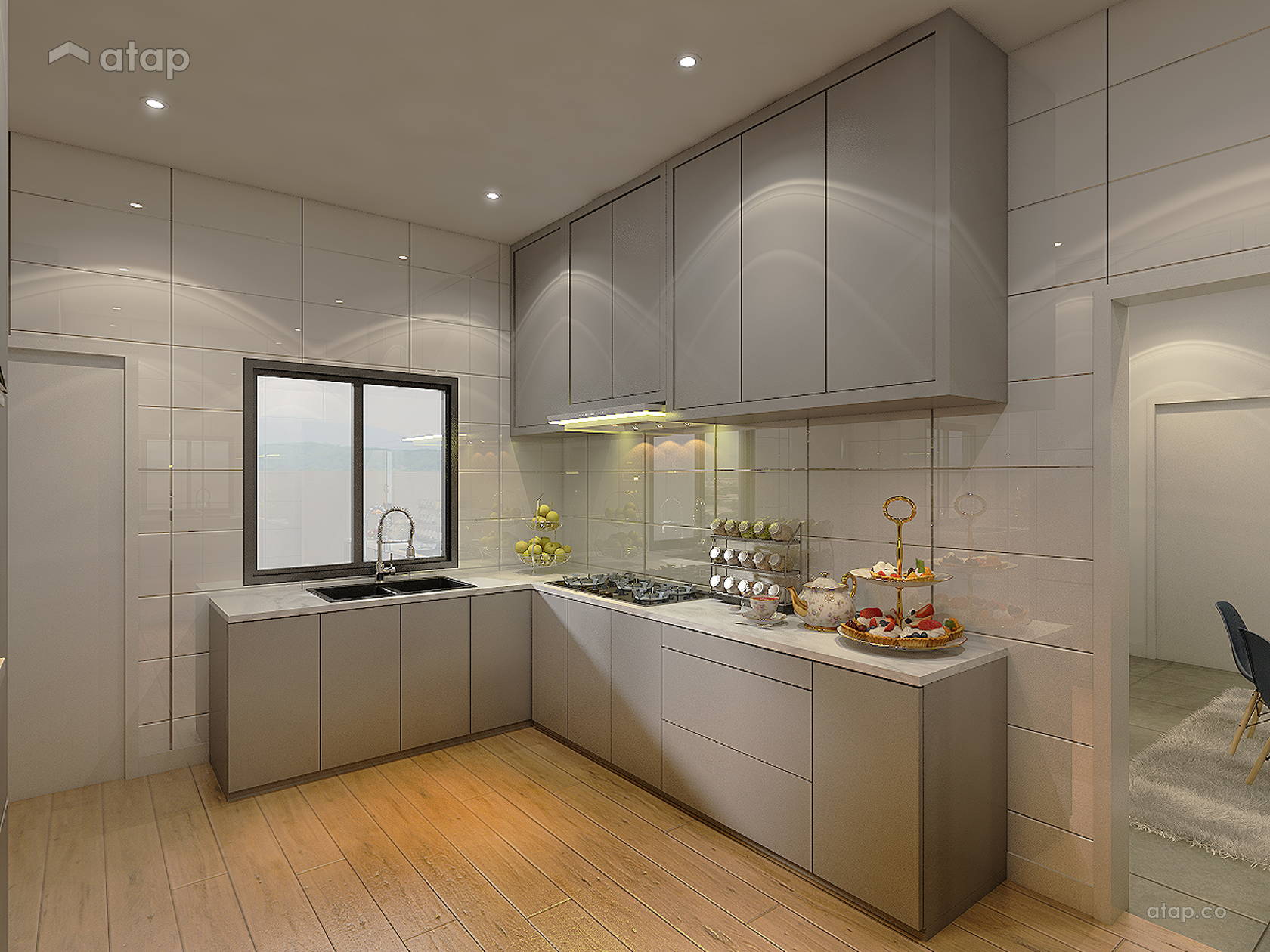 Contemporary Modern Kitchen semi-detached design ideas & photos ...