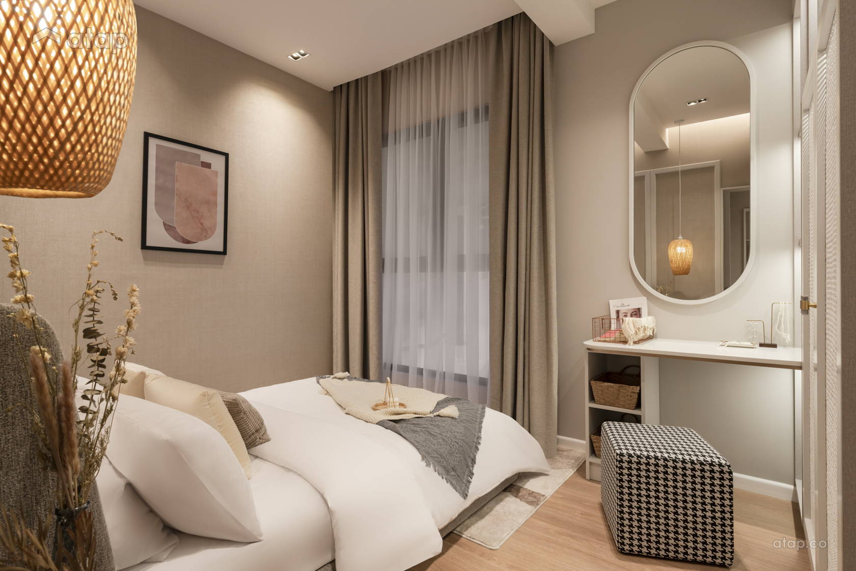Retro Zen Bedroom condominium design ideas & photos Malaysia | Atap.co