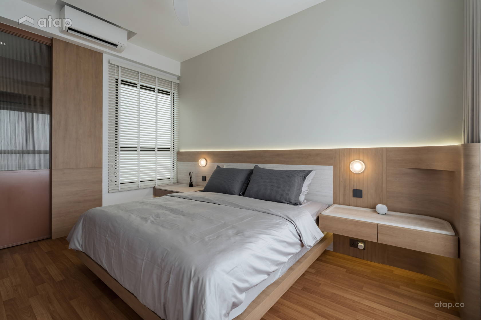 Modern Zen Bedroom condominium design ideas & photos Malaysia | Atap.co