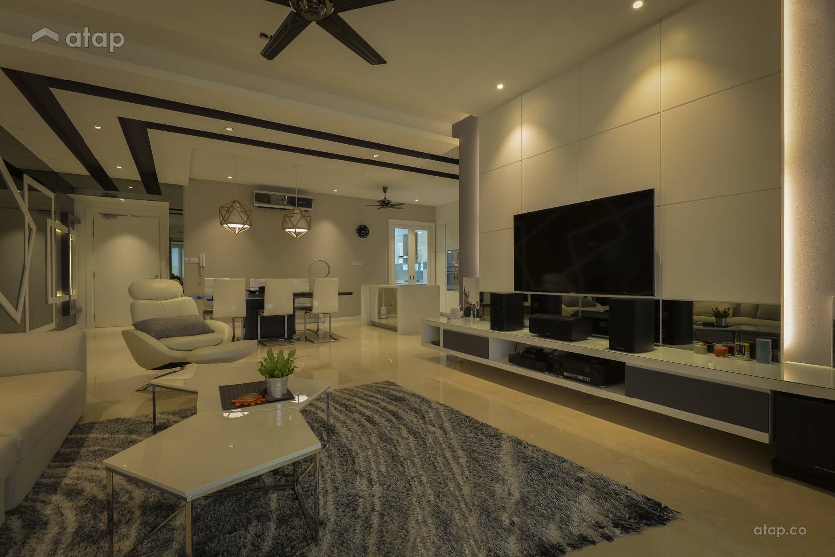 Contemporary Minimalistic Living Room condominium design ideas & photos ...