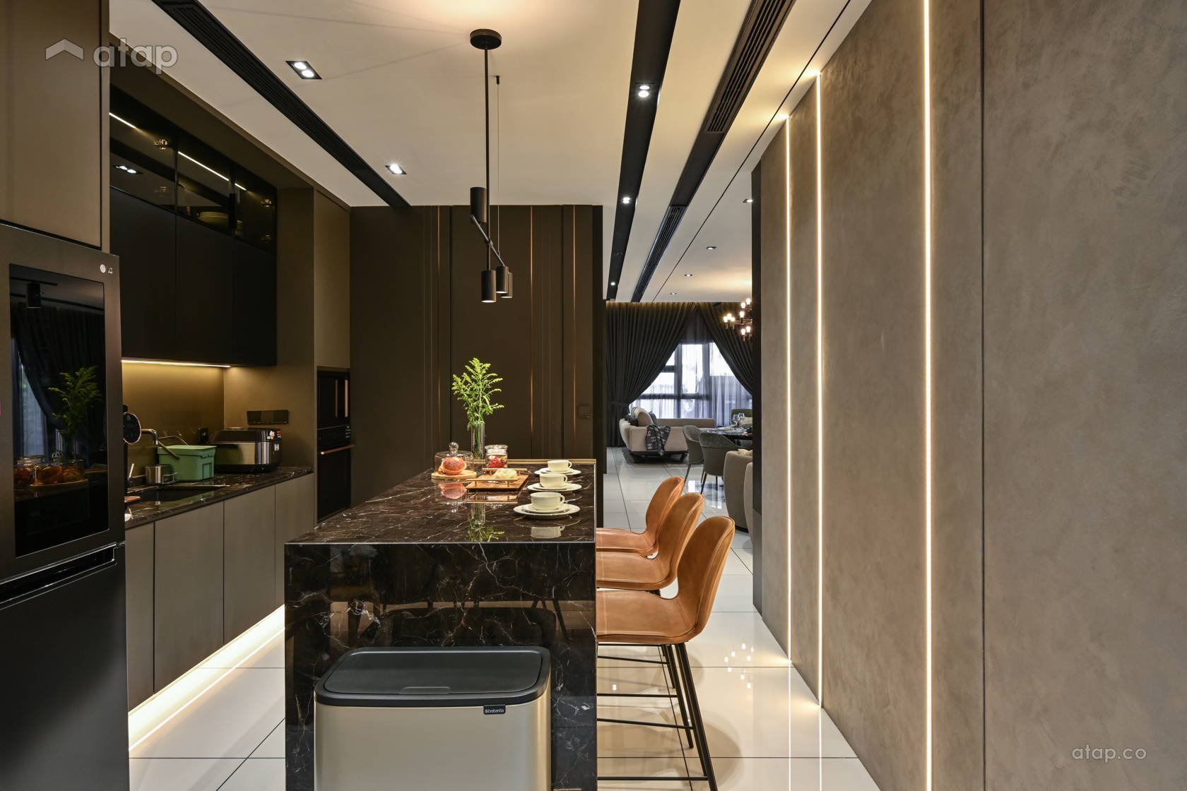 Contemporary Modern Kitchen semi-detached design ideas & photos ...