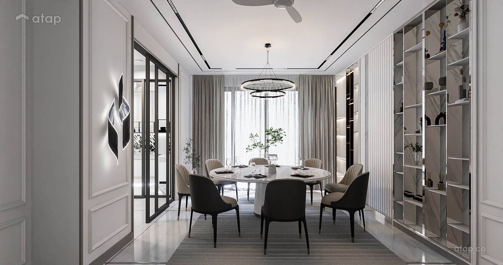 Classic Modern Dining Room terrace design ideas & photos Malaysia | Atap.co