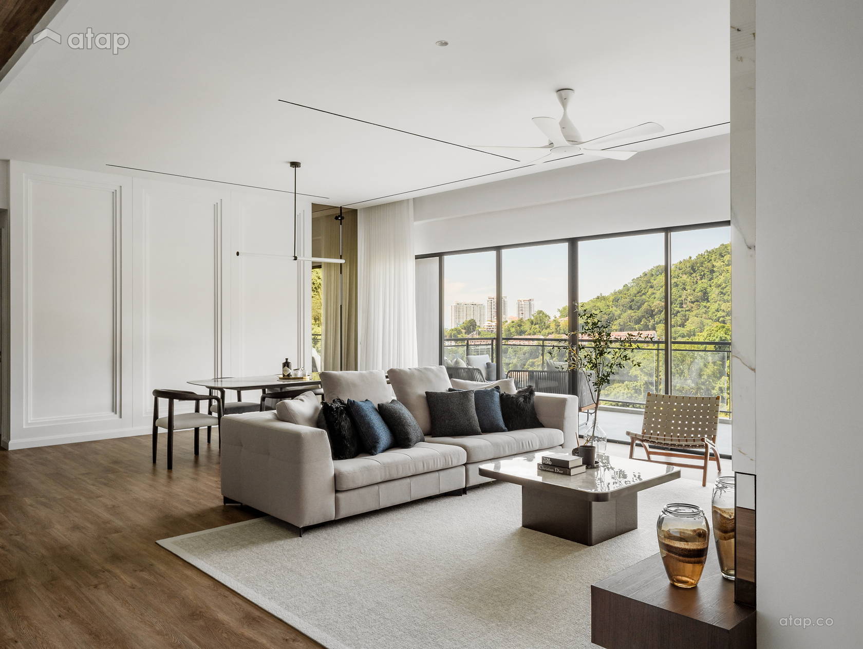 Minimalistic Scandinavian Balcony Living Room condominium design ideas ...