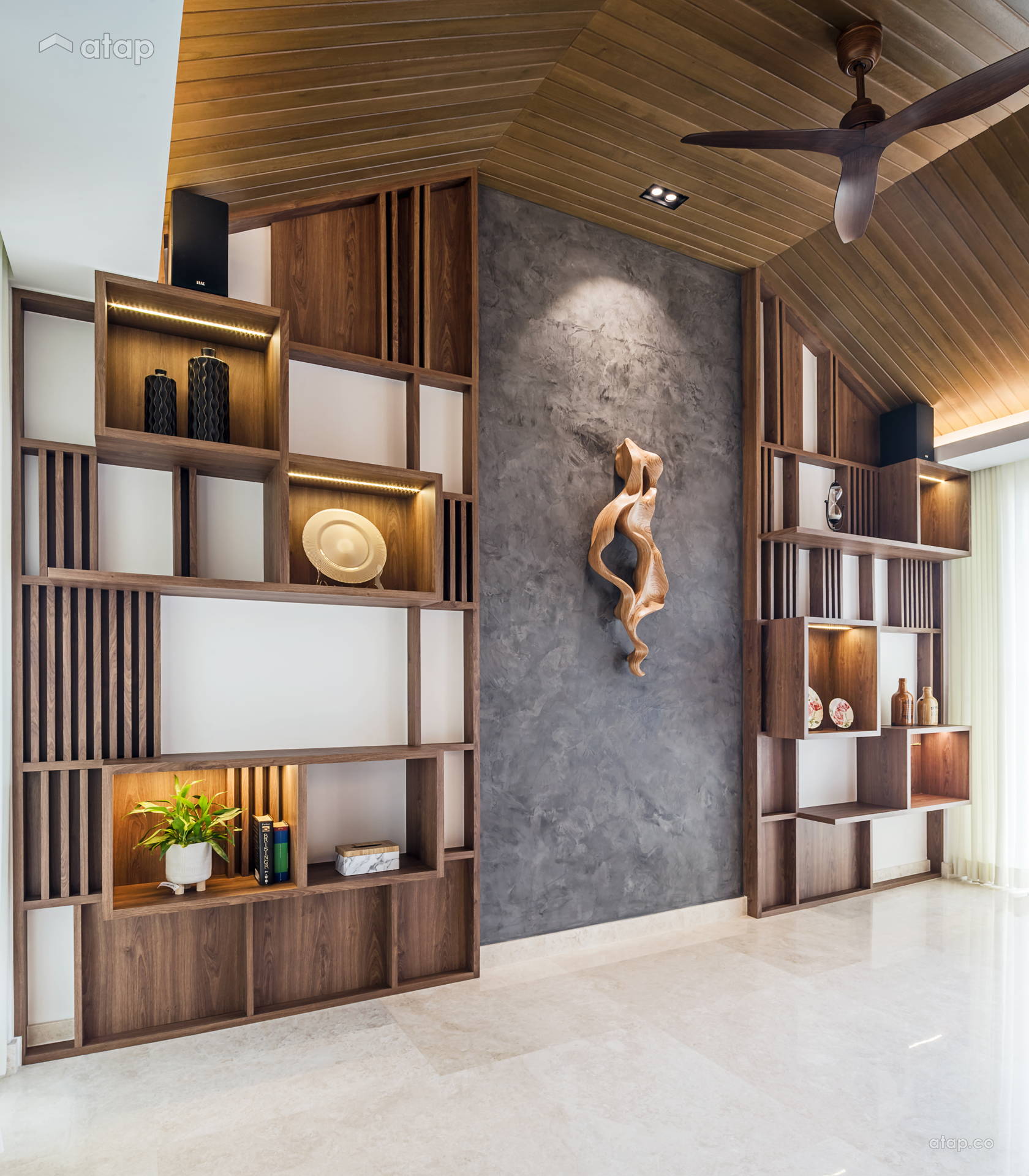 Asian Rustic Dining Room bungalow design ideas & photos Malaysia | Atap.co