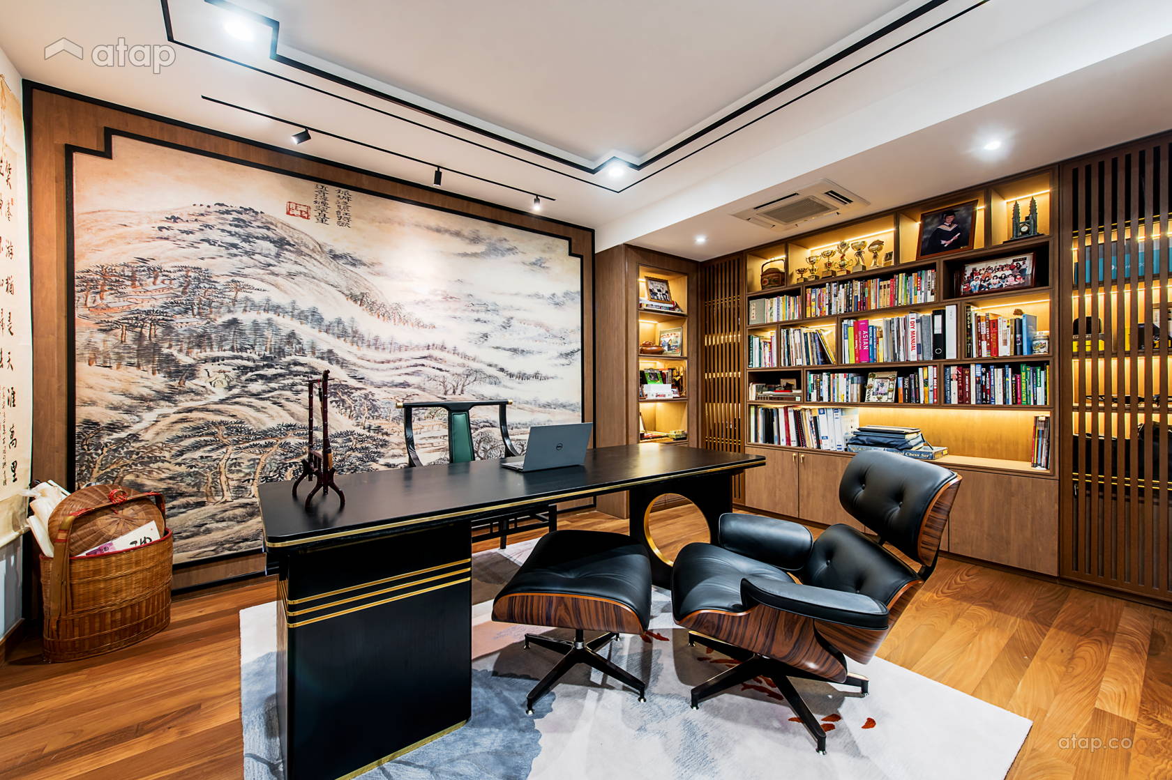 Asian Classic Study Room bungalow design ideas & photos Malaysia | Atap.co