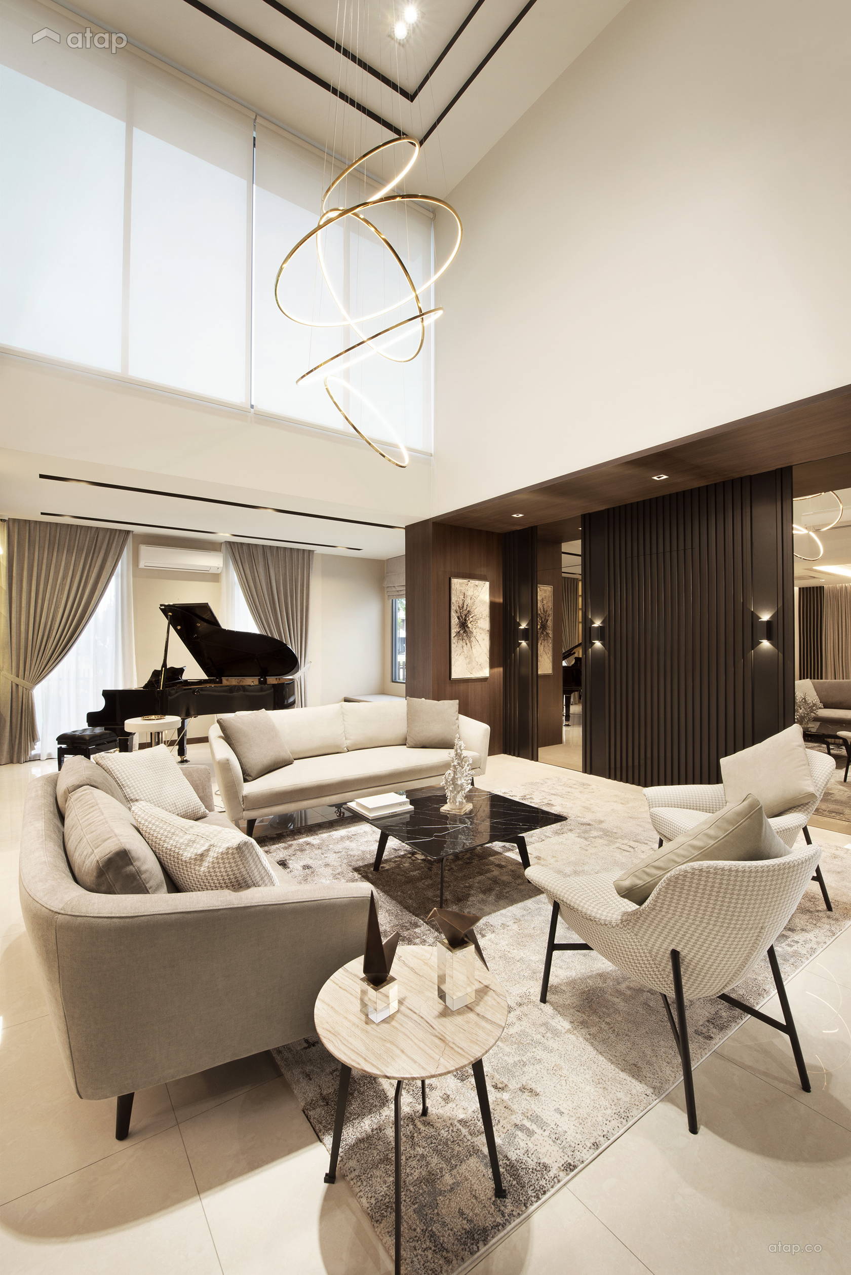 Modern Living Room terrace design ideas & photos Malaysia | Atap.co