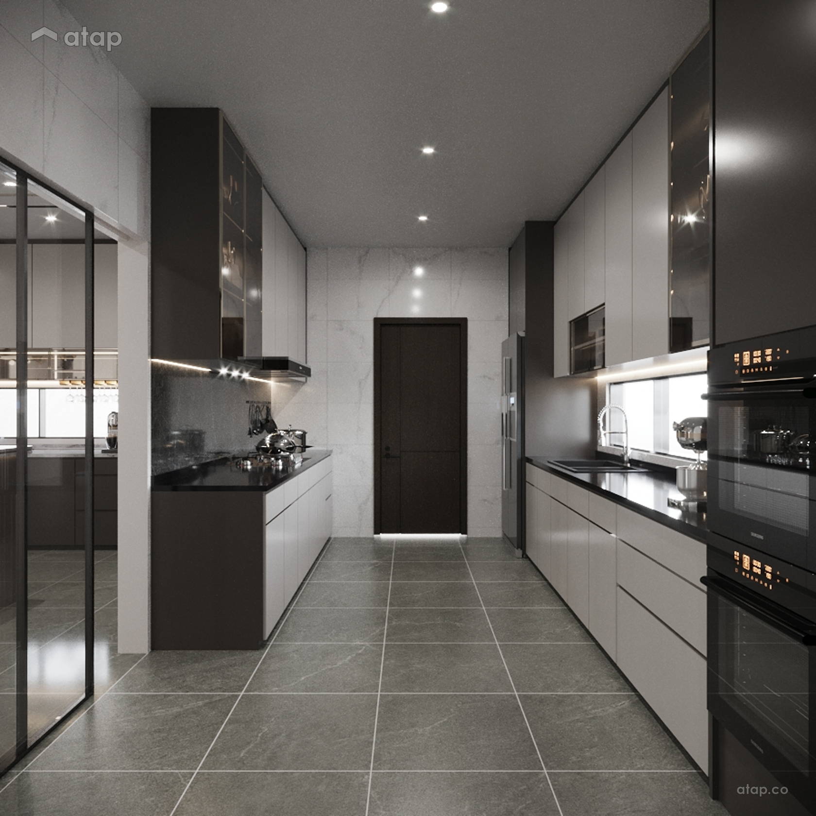 Contemporary Modern Kitchen semi-detached design ideas & photos ...