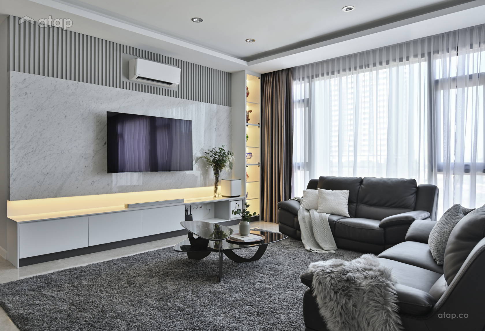 Contemporary Modern Living Room Condominium Design Ideas Photos