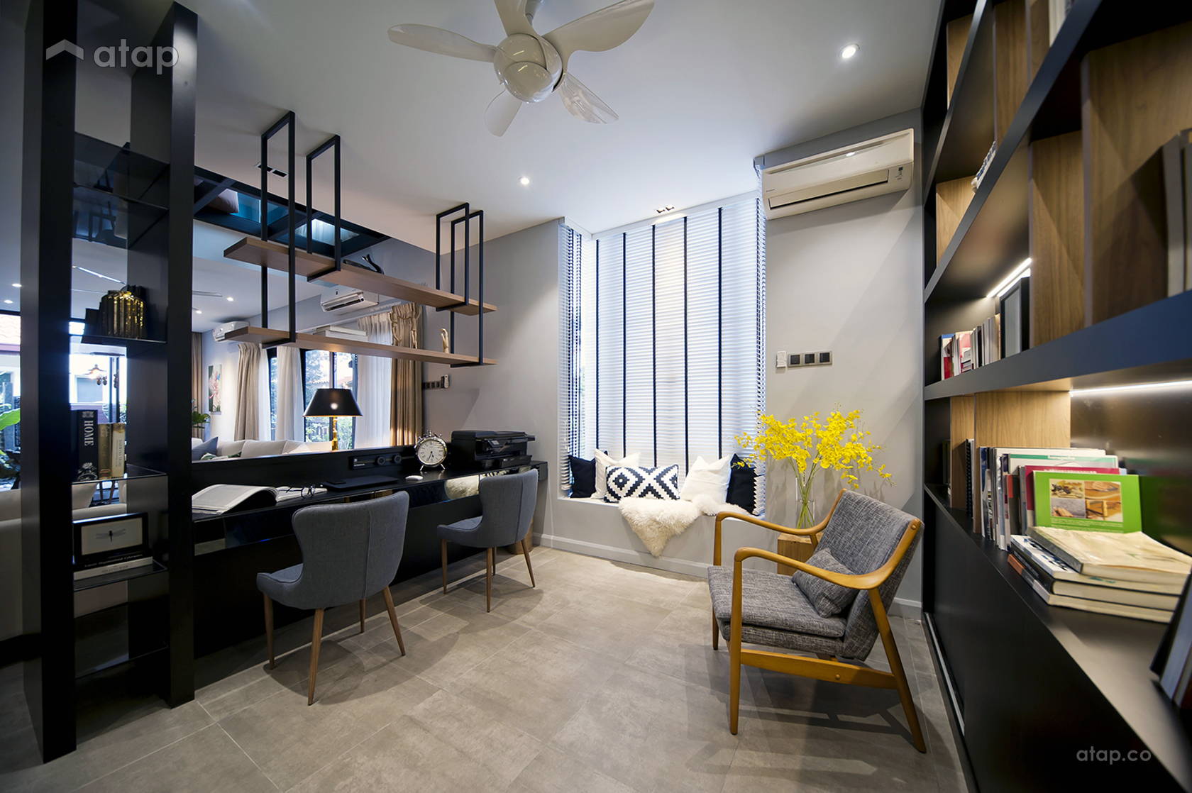 Contemporary Modern Study Room semi-detached design ideas & photos ...