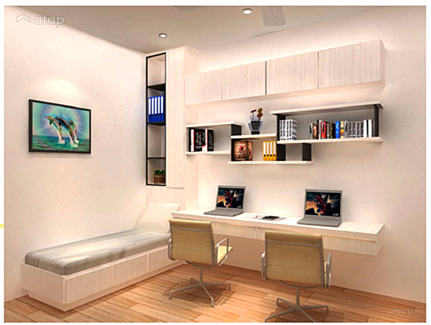 Asian Study Room terrace design ideas & photos Malaysia | Atap.co