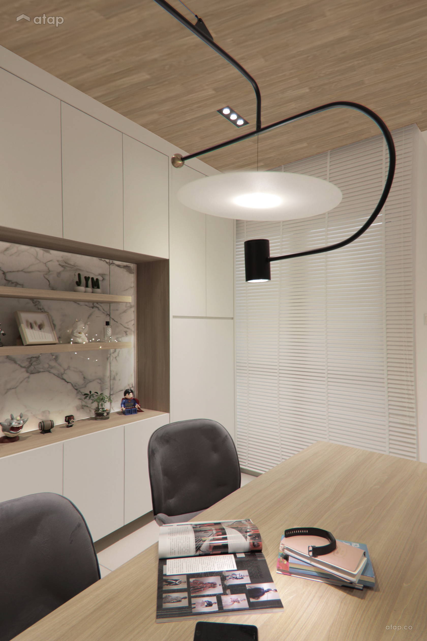 Scandinavian Zen Study Room condominium design ideas & photos Malaysia ...