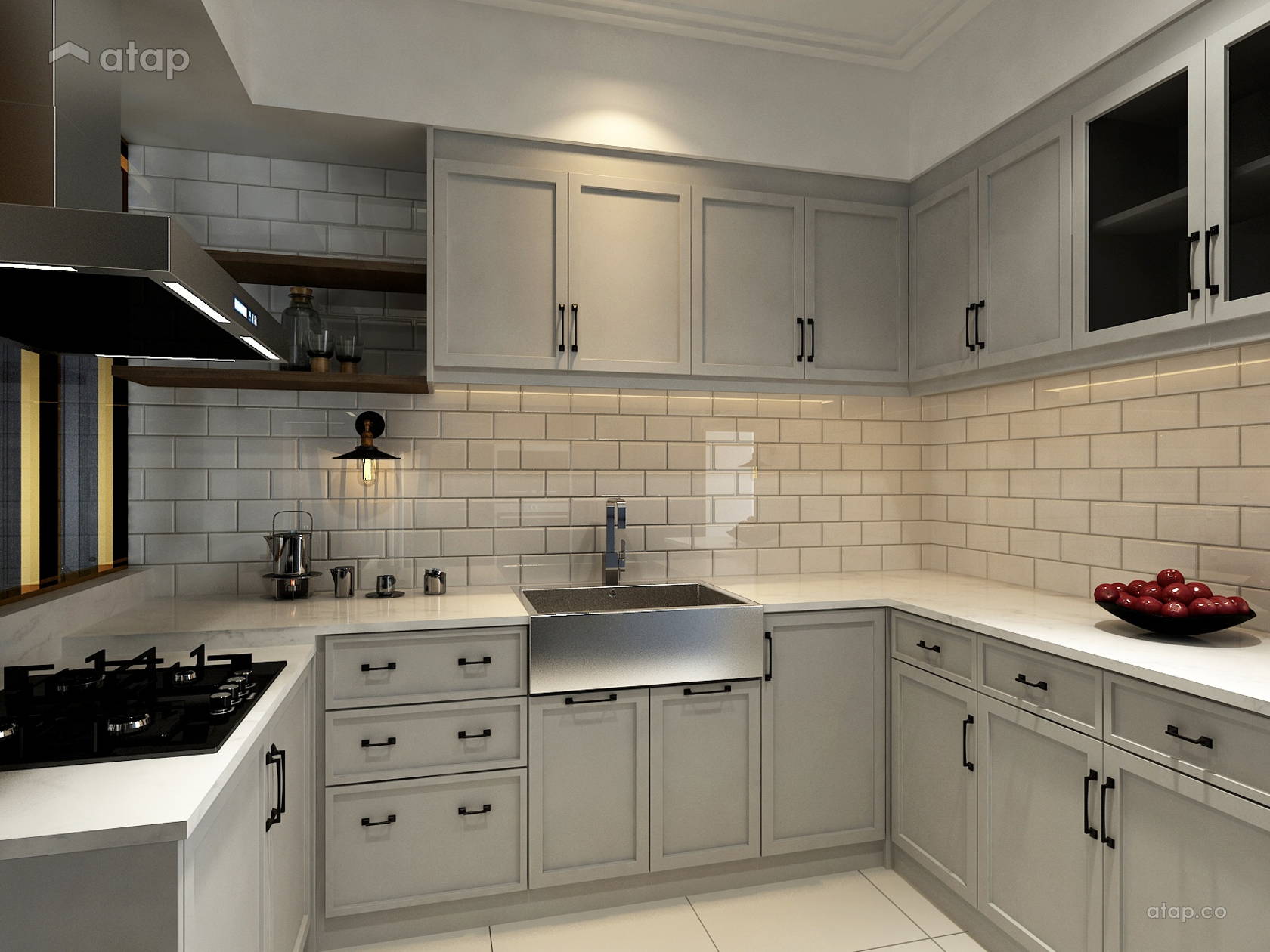 Classic Modern Kitchen terrace design ideas & photos Malaysia | Atap.co