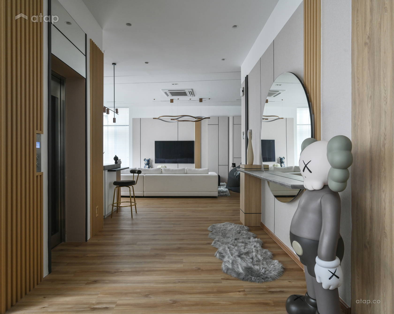 Modern Zen Living Room terrace design ideas & photos Malaysia | Atap.co