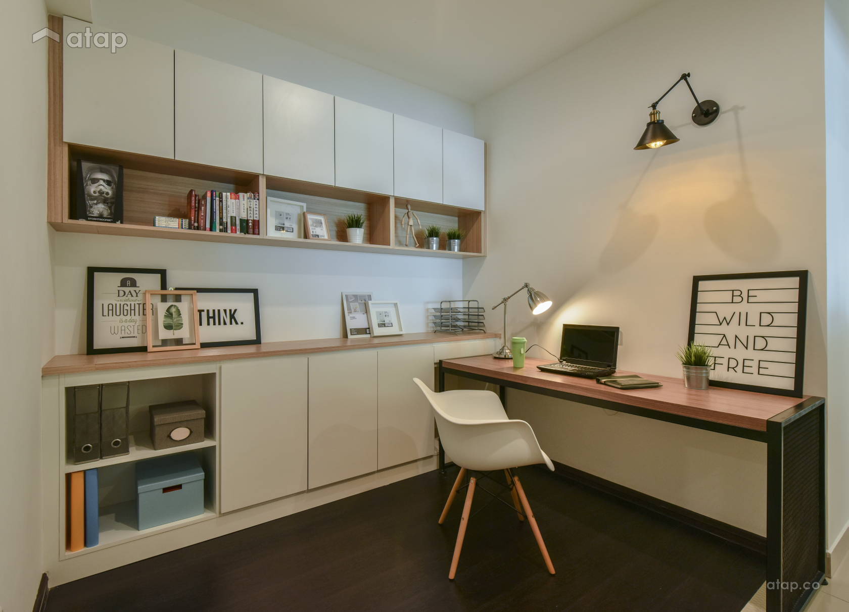 Minimalistic Scandinavian Study Room condominium design ideas & photos ...