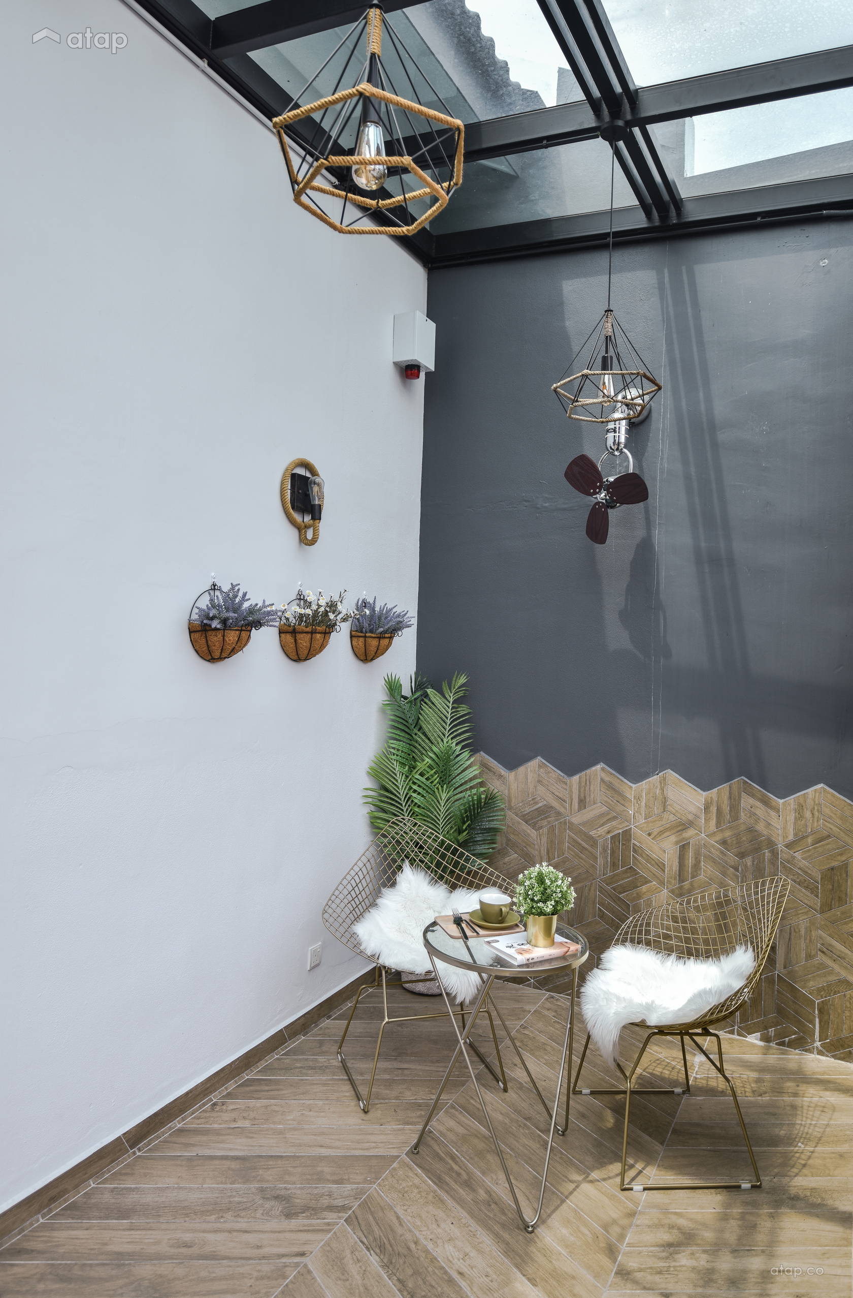 Asian Modern Balcony terrace design ideas & photos Malaysia | Atap.co