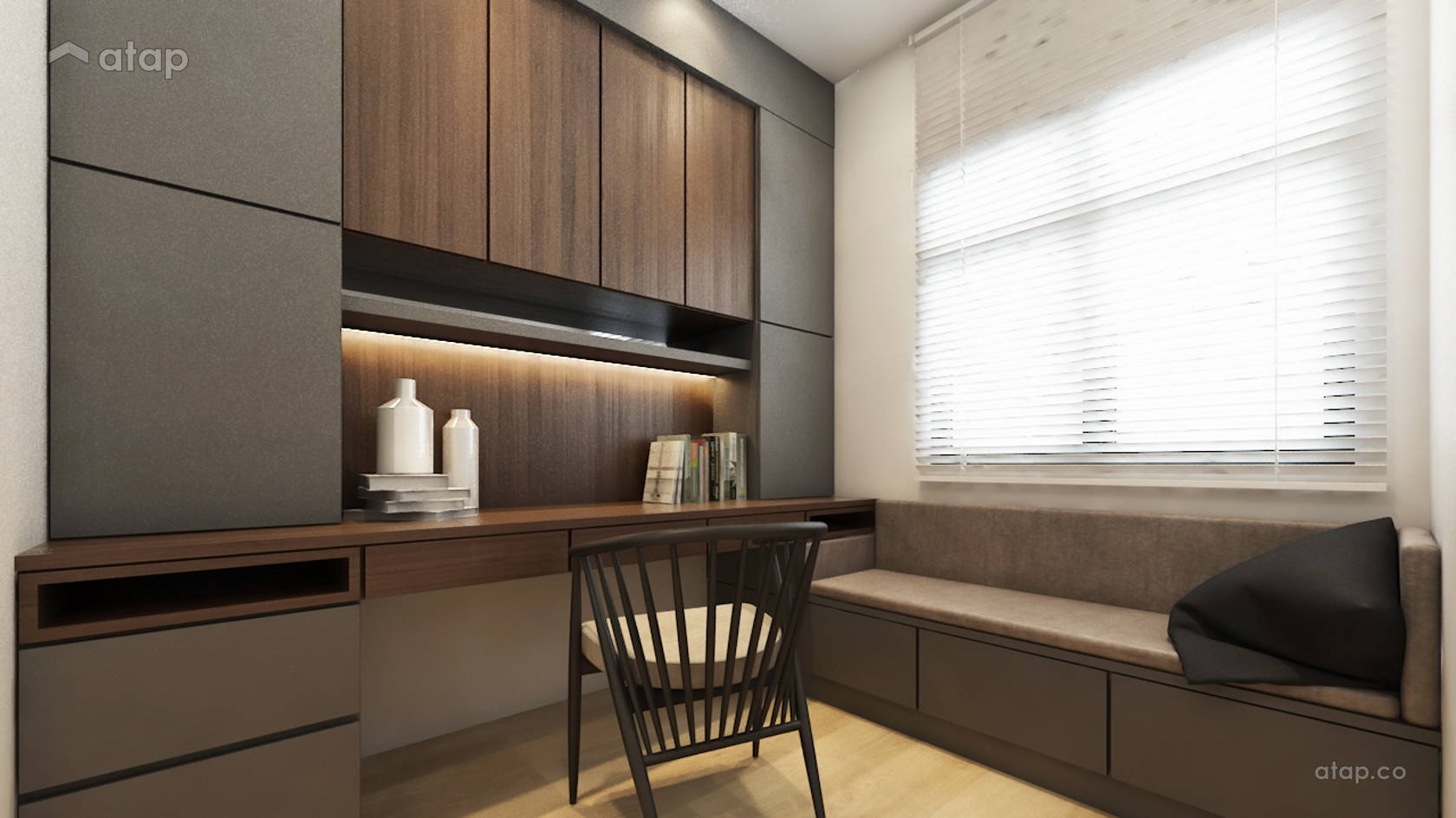 Contemporary Modern Study Room condominium design ideas & photos ...