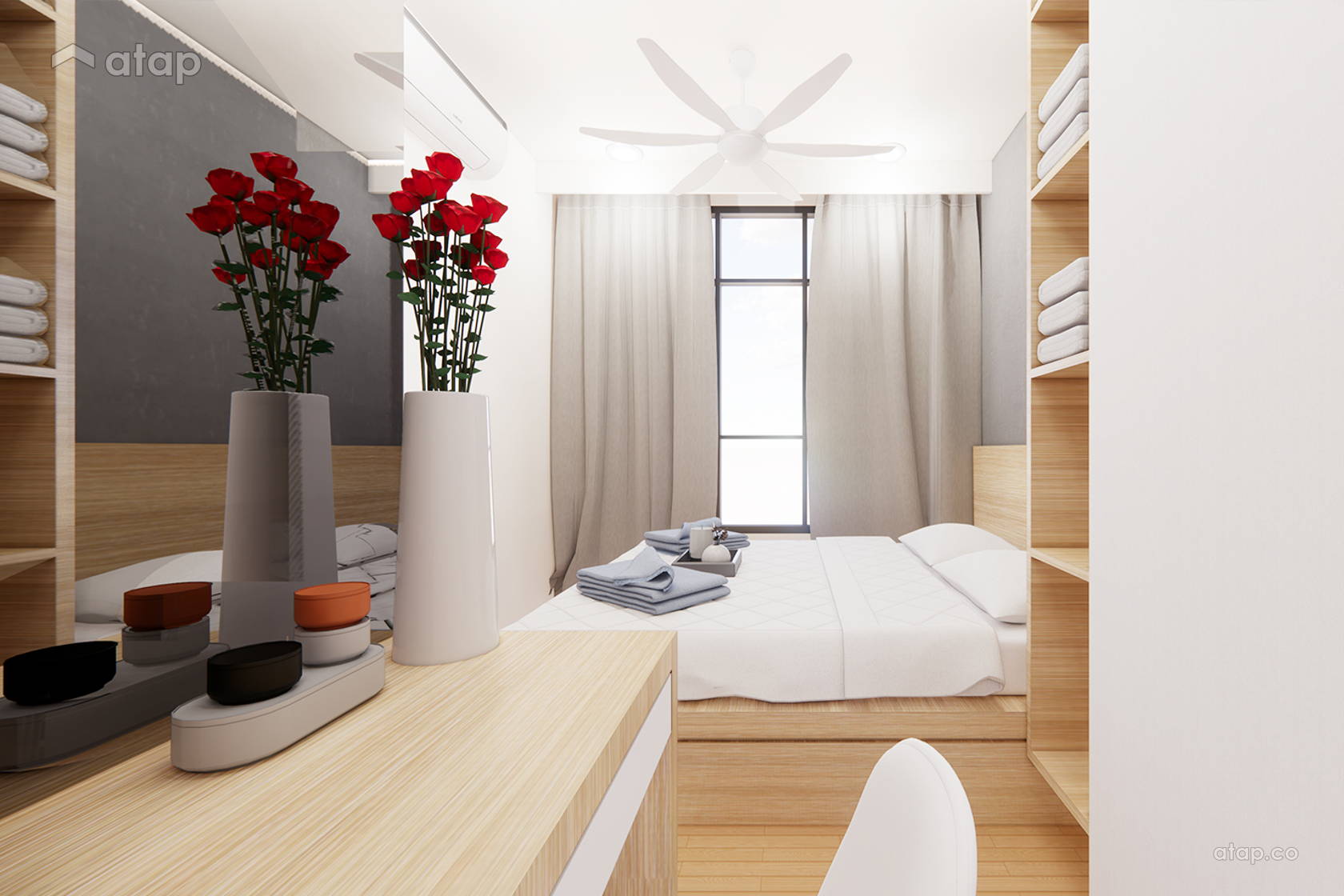 Minimalistic Zen Bedroom condominium design ideas & photos Malaysia ...