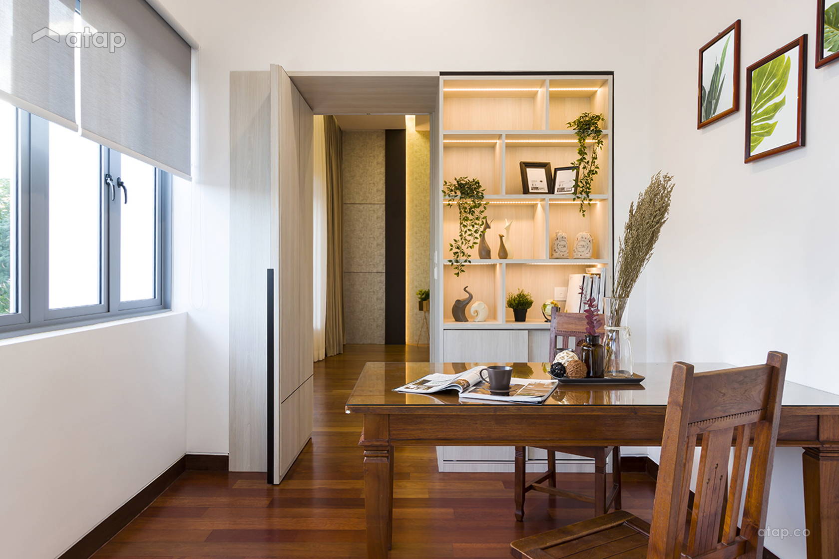 Industrial Vintage Study Room semi-detached design ideas & photos ...