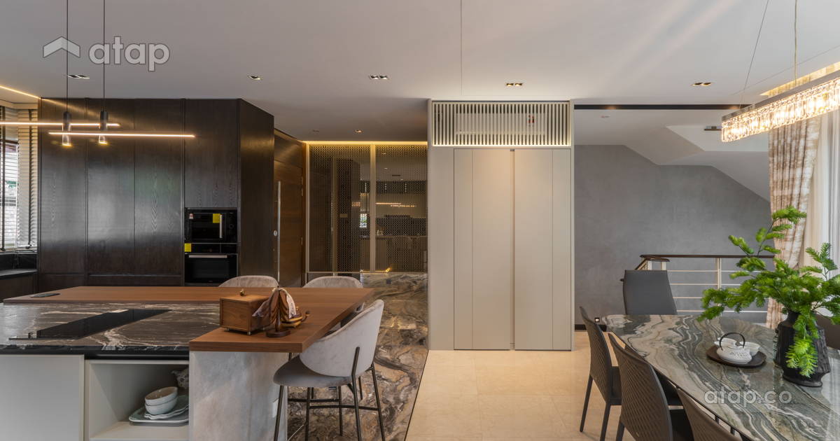 Contemporary Modern Kitchen semi-detached design ideas & photos ...