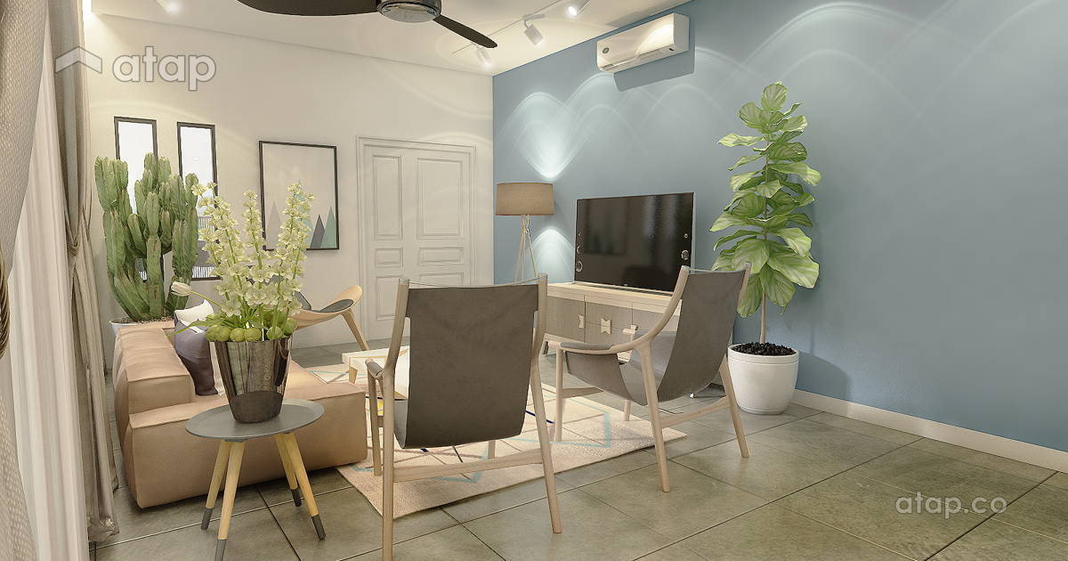 Contemporary Modern Living Room semi-detached design ideas & photos ...