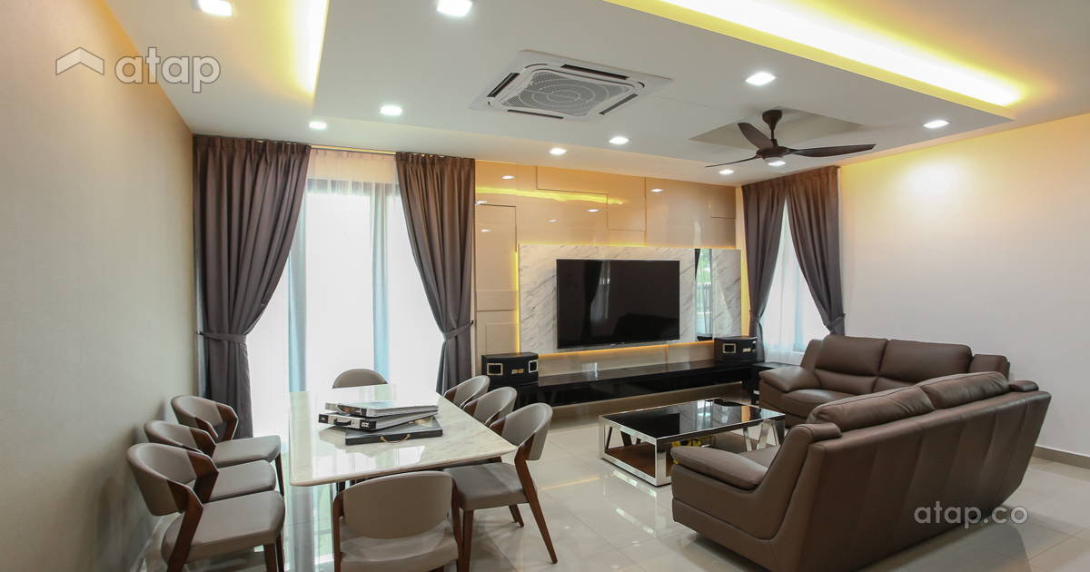 Modern Living Room semi-detached design ideas & photos Malaysia | Atap.co