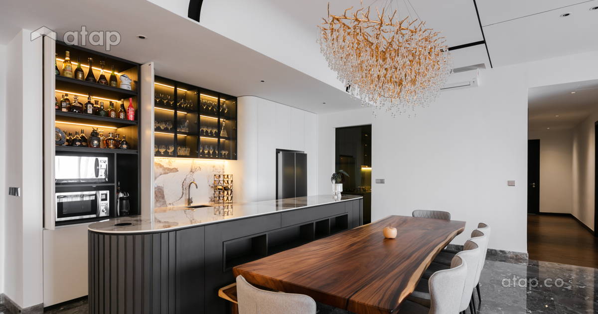 Contemporary Modern Dining Room condominium design ideas & photos Malaysia | Atap.co