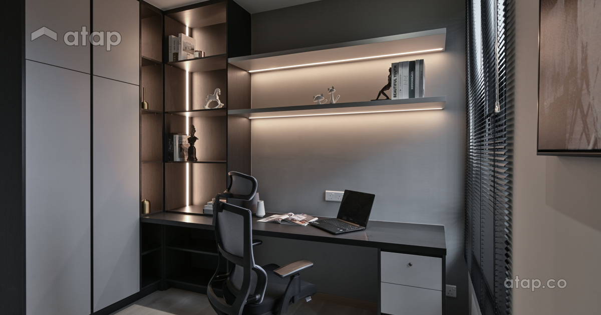 Minimalistic Modern Study Room condominium design ideas & photos ...