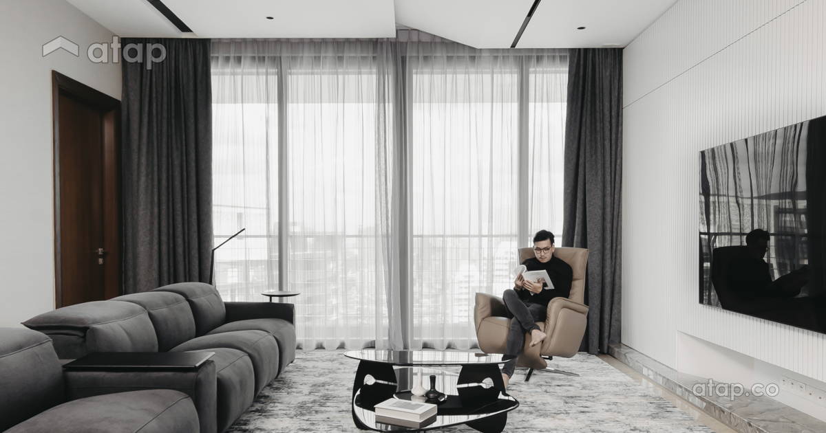 Contemporary Modern Family Room Living Room condominium design ideas ...