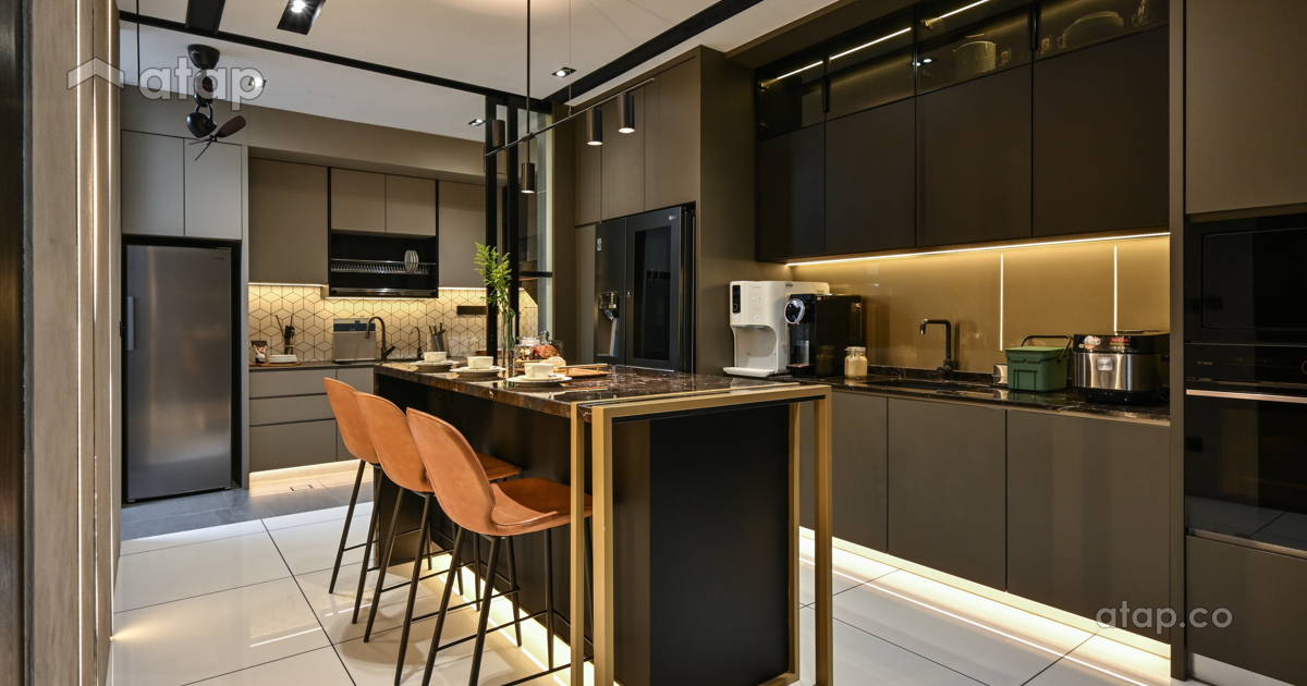 Contemporary Modern Kitchen semi-detached design ideas & photos ...